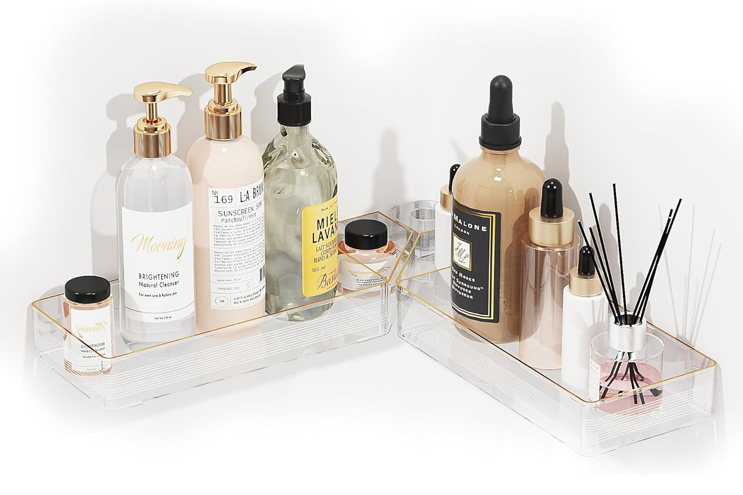 Rebrilliant Clear Corner Shower Caddy Shelves | Wayfair