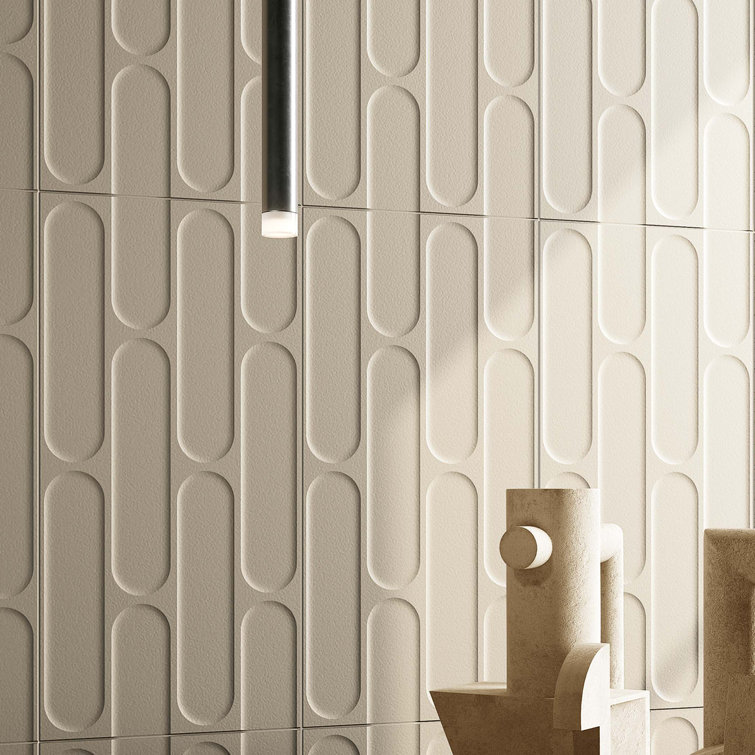 Encore Surfaces Biscuit 12" x 24" Fishscale 3D Italian Wall Tile ...