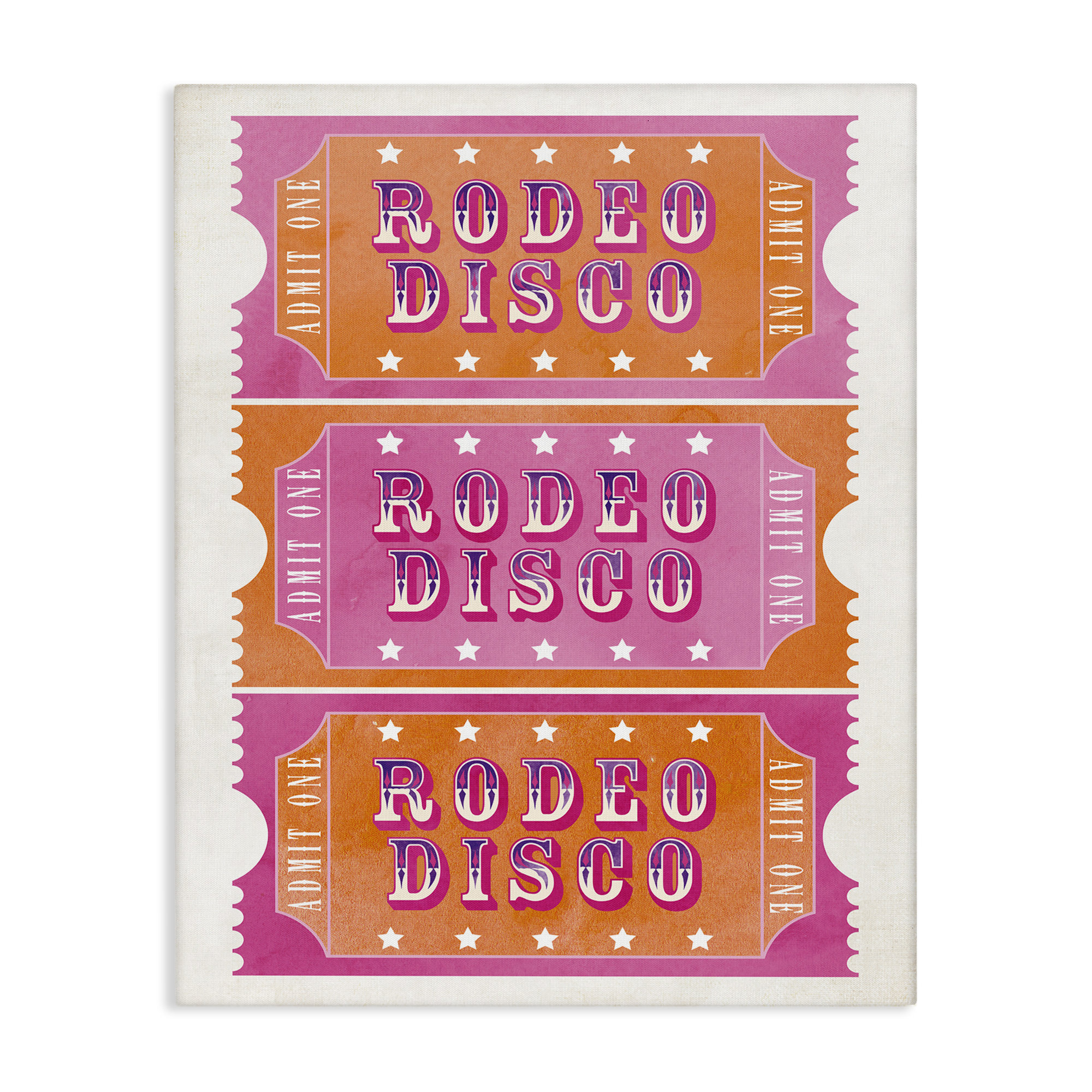 Dakota Fields Rodeo Disco Ticket Stubs Canvas, design by Susan Arnot ...