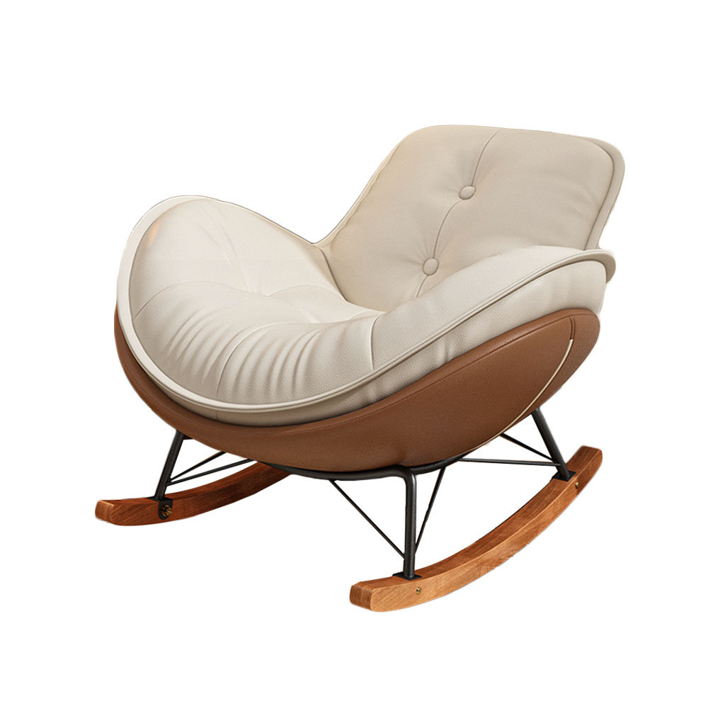 ChairVogue Arc-shaped Wide Iron Frame Rocking Chair Rocking Chair | Wayfair