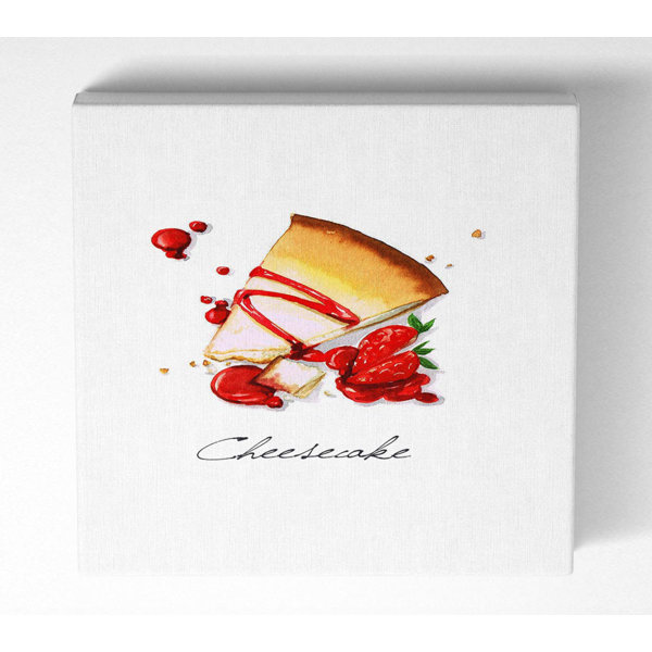 Marlow Home Co. Strawberry Cheesecake Square - Wrapped Canvas Art ...