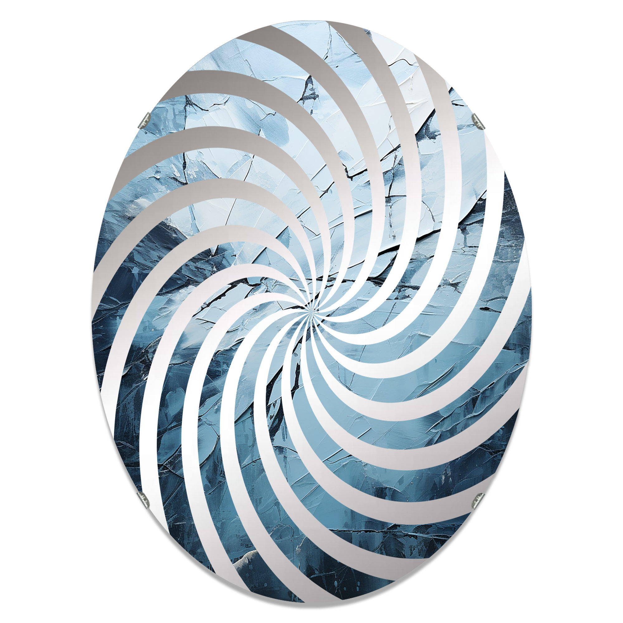 East Urban Home Minimalism Blue And Black Glacier - Vortex Decorative ...