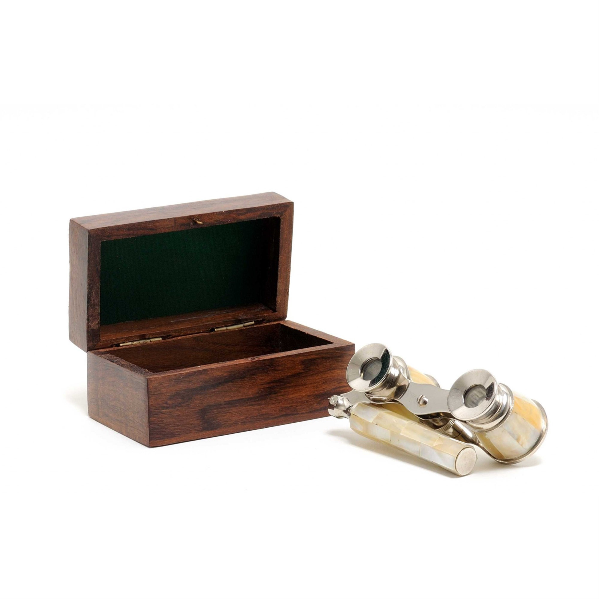 Longshore Tides Swanley Opera Glasses with Mop in Wood Box | Wayfair