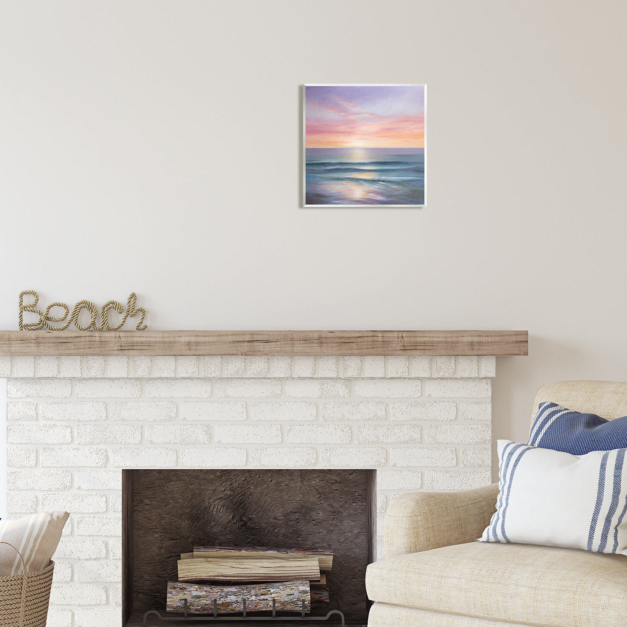 Stupell Industries Ocean Sunrise Painting On MDF by LSR Design Studio ...