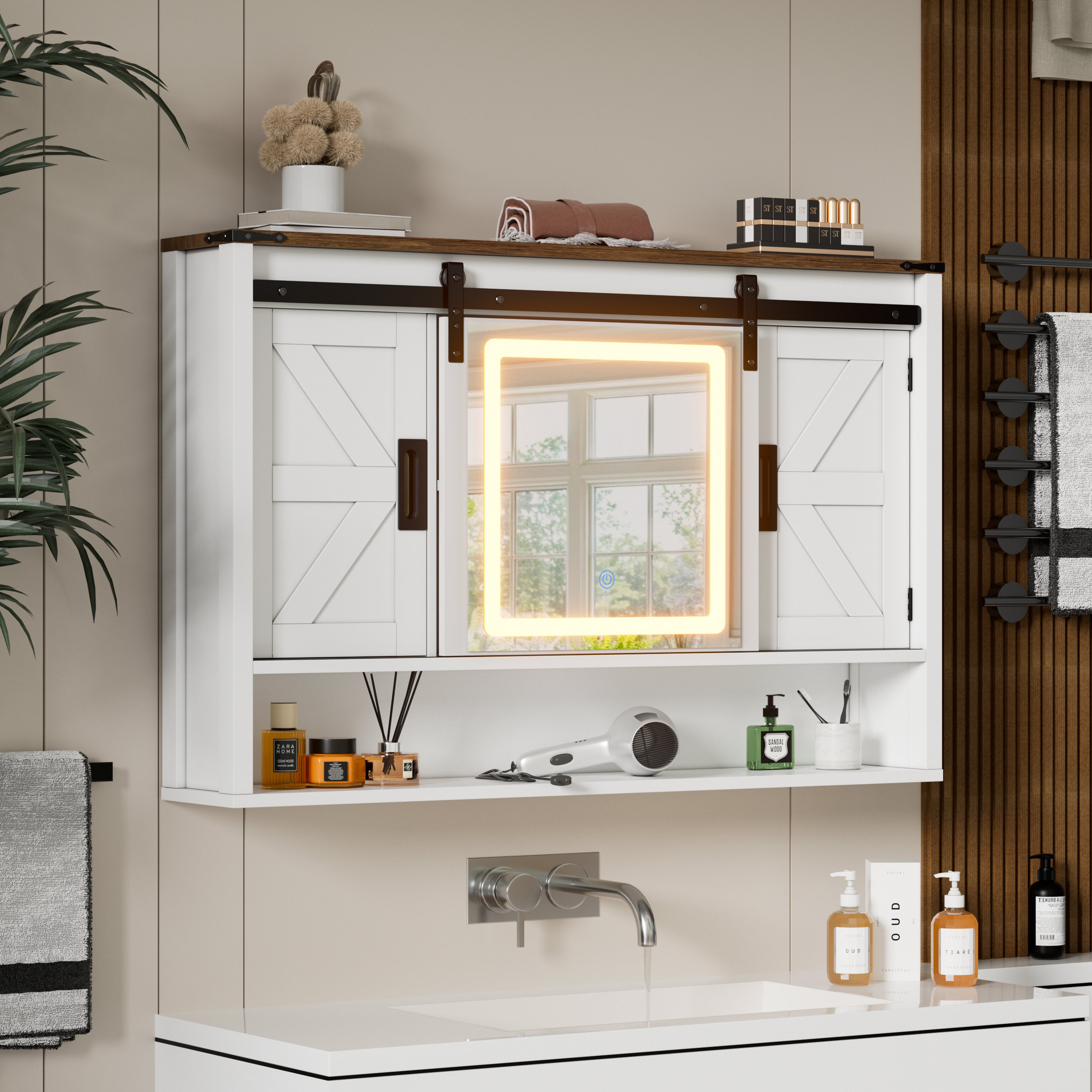 Farmhouse Medicine Cabinet With Mirror