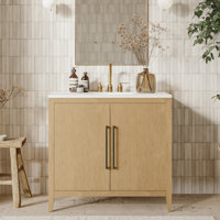 Highbury Furnishings Alsup 36" Single Vanity With Quartz Countertop ...