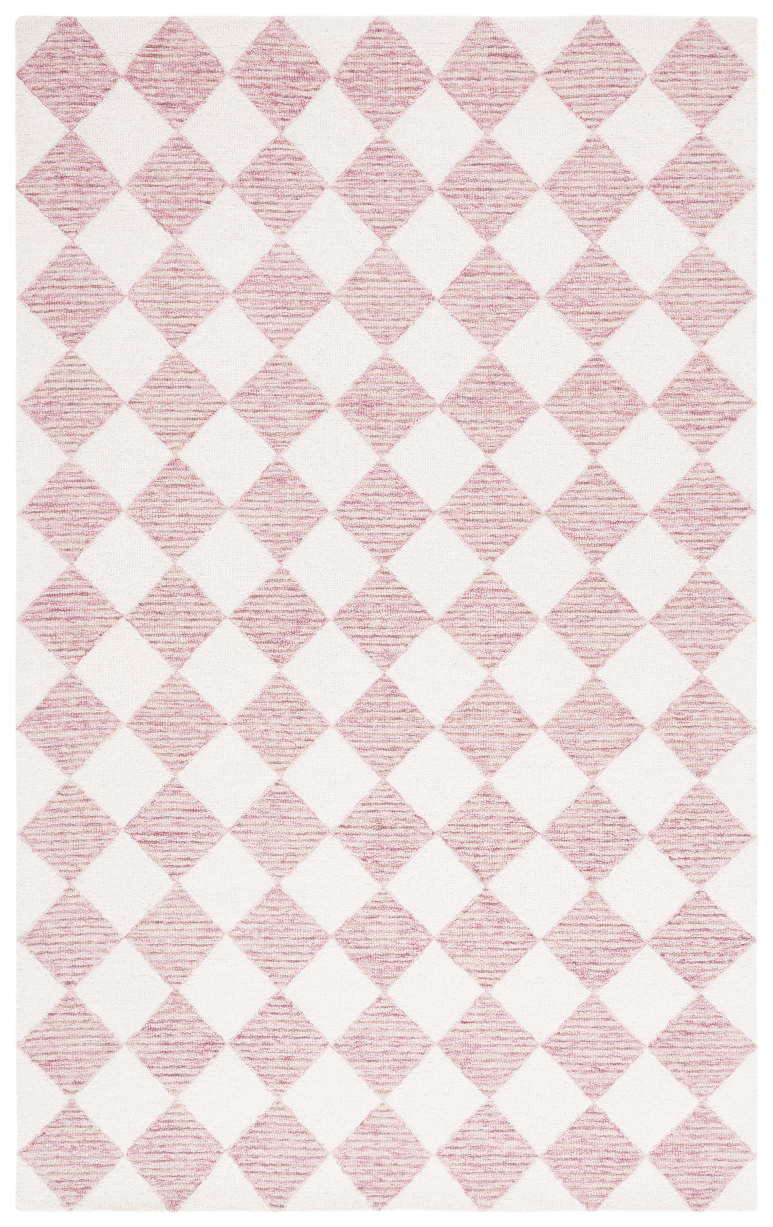 George Oliver Kirshon Ebony Hand Tufted Wool Pile Checkered Rug | Wayfair