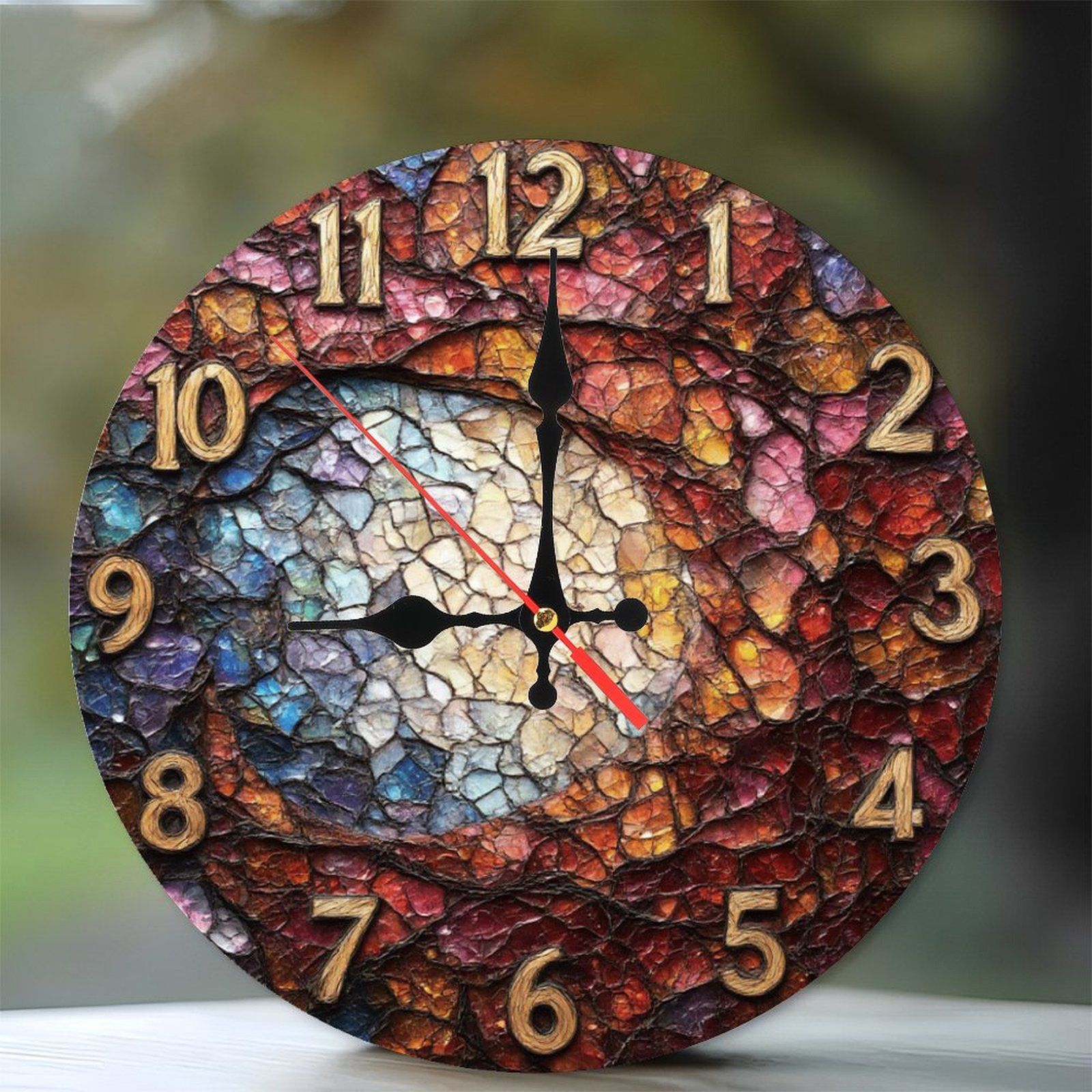 Dakota Fields Cracked Glass Clock Face | Wayfair