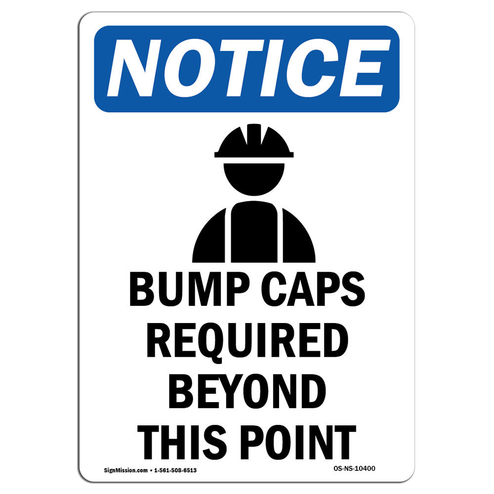 SignMission Osha Notice - Bump Caps Required Sign with Symbol - Wayfair ...