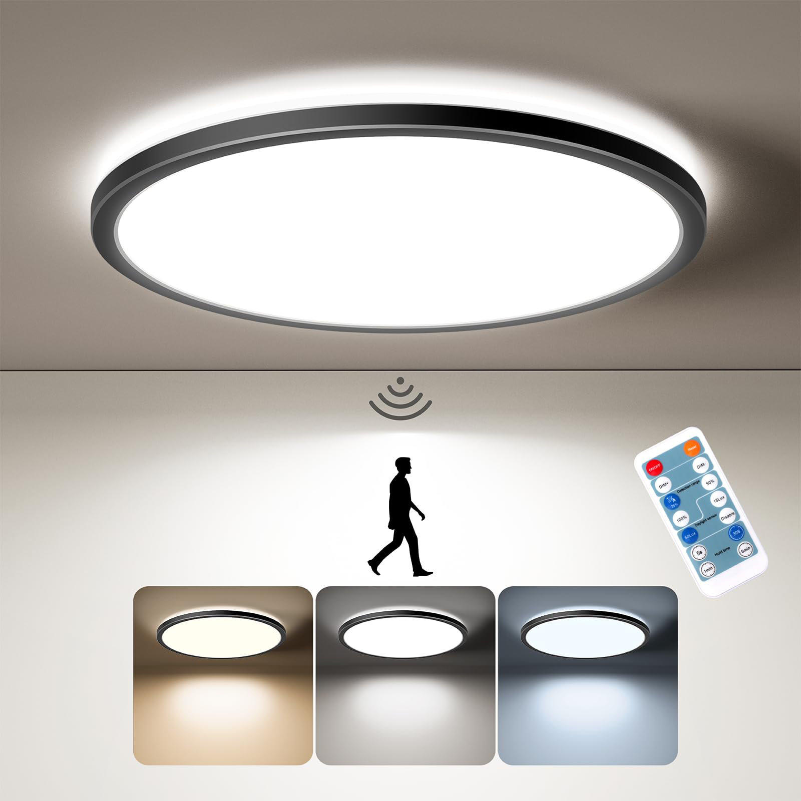 Wrought Studio™ Ultra-Thin Magnetic Suction Wireless Ceiling Lights ...