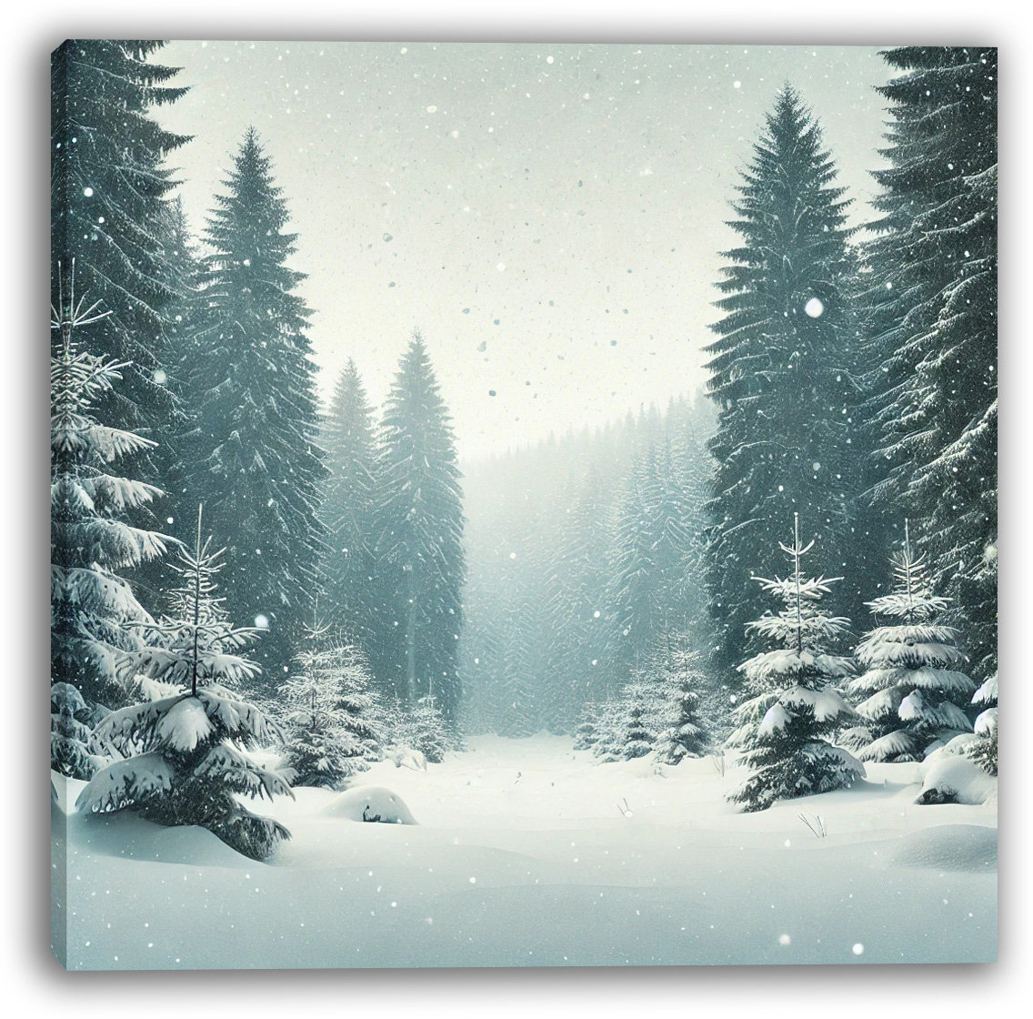 Ophelia & Co. Winter Serenity: Snow-Draped Forest Print Canvas Art ...