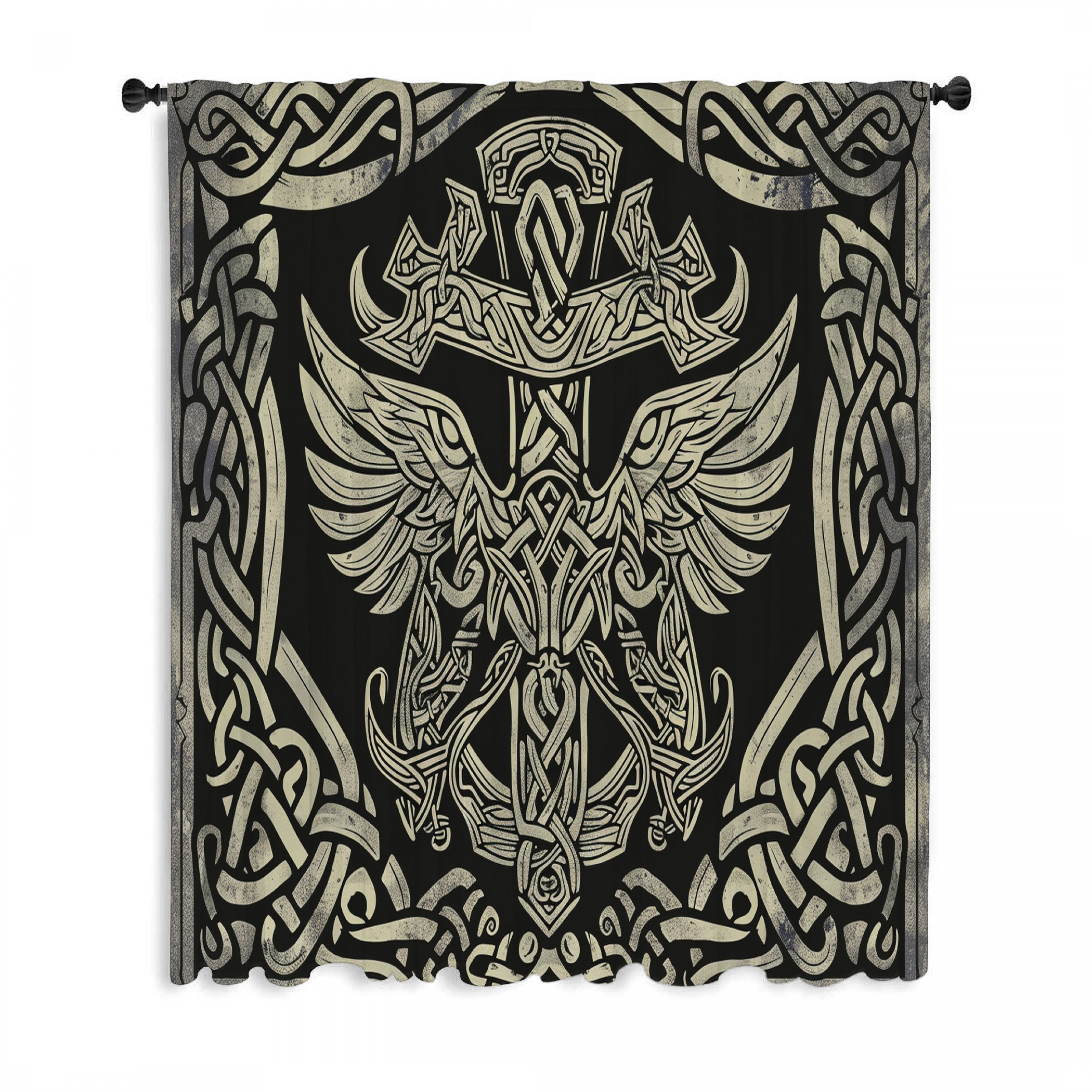 Dakota Fields Celtic Window Curtains, Symbol Blockout & Sheer Curtains ...