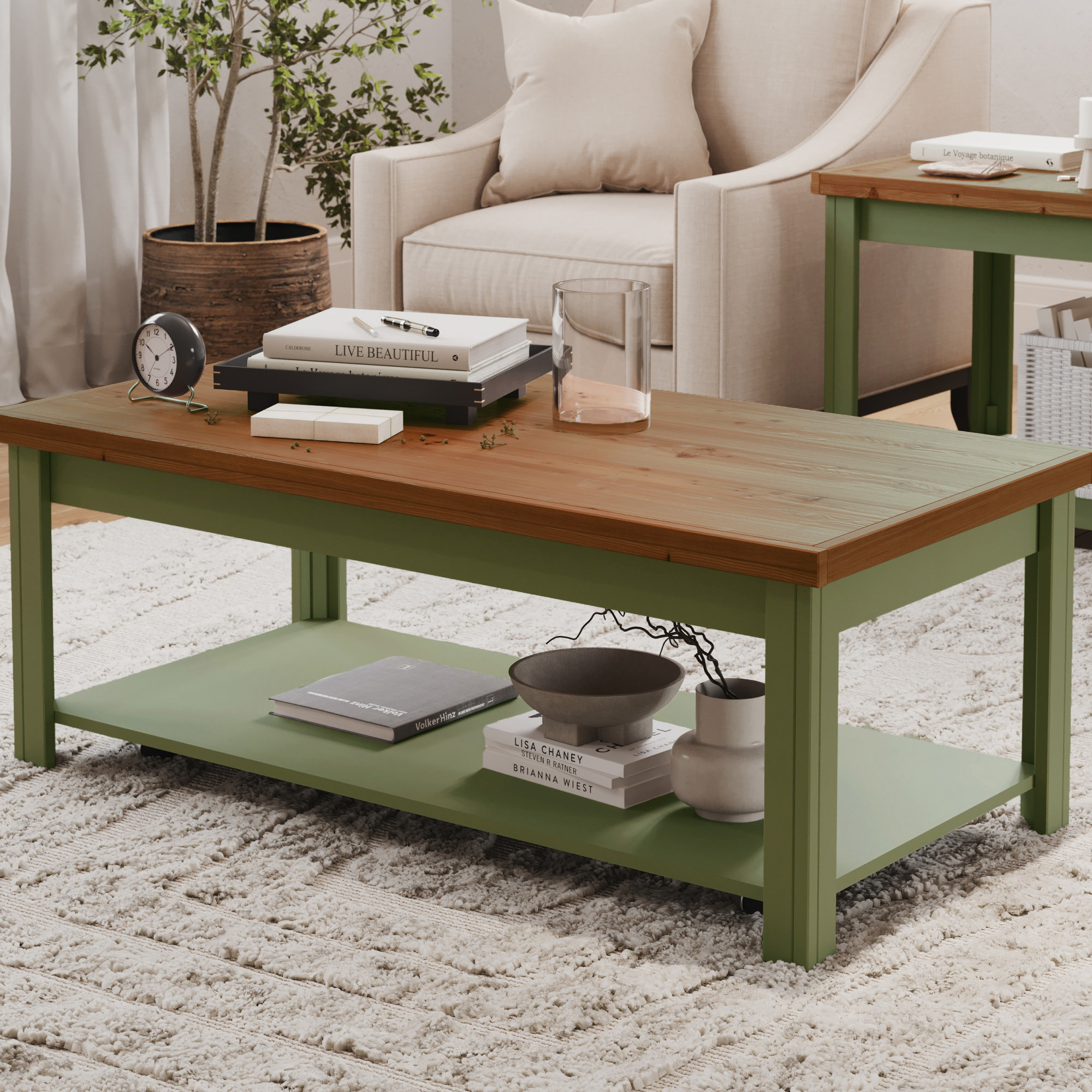 Dovecove 48 Inch Coffee Table, No Assembly Required | Wayfair