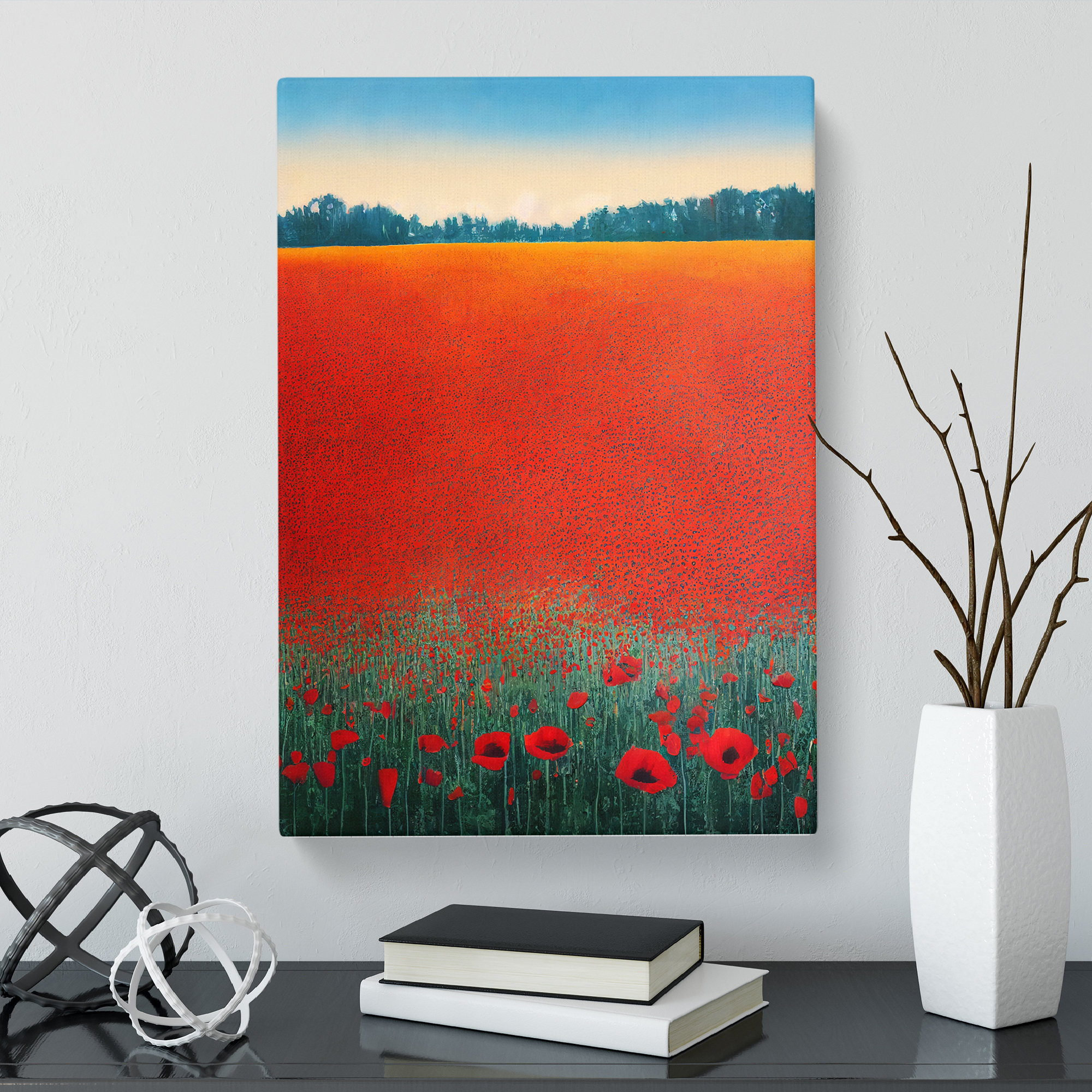 Marlow Home Co. Nuzzo Poppy Flower Field Vol.3 - Wrapped Canvas Graphic ...