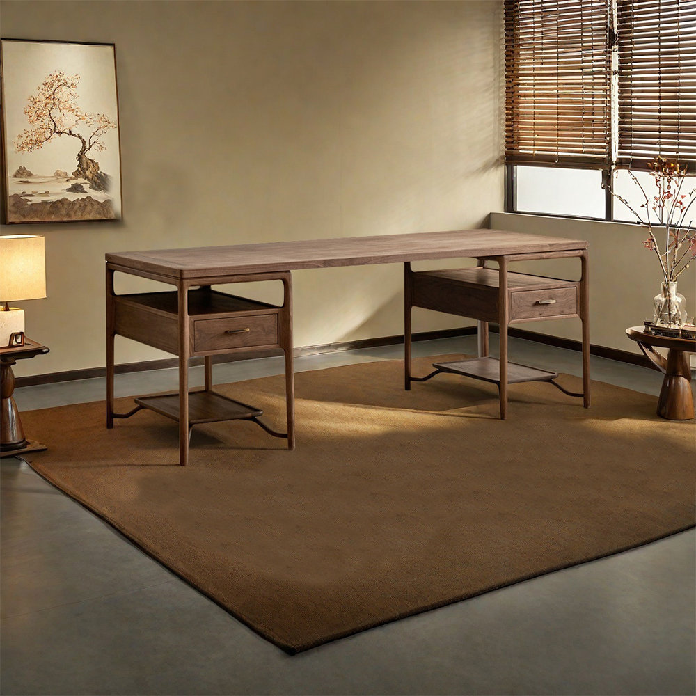 Loon Peak® New Chinese style atmospheric desk | Wayfair