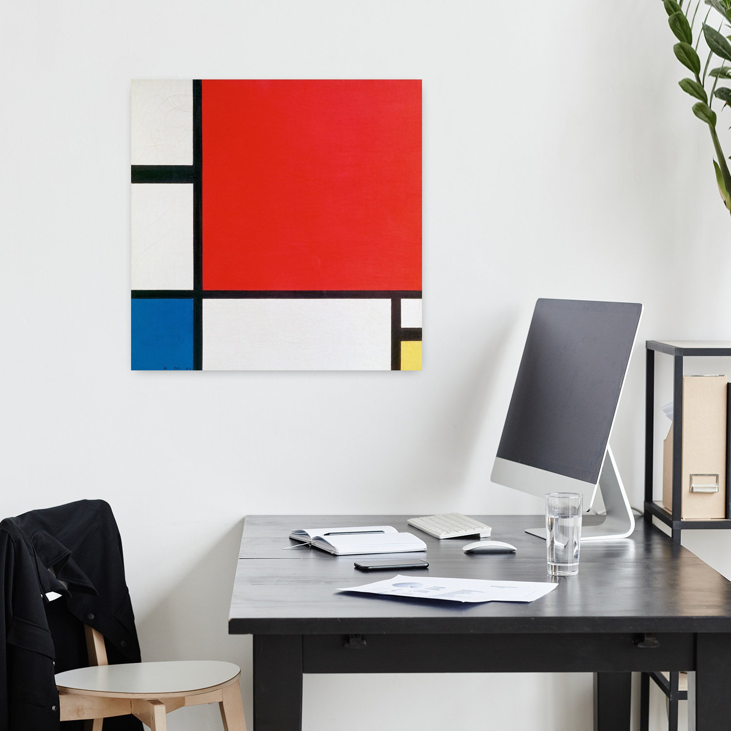 Ivy Bronx Composition II In Red Blue And Yellow Abstract Contemporary ...