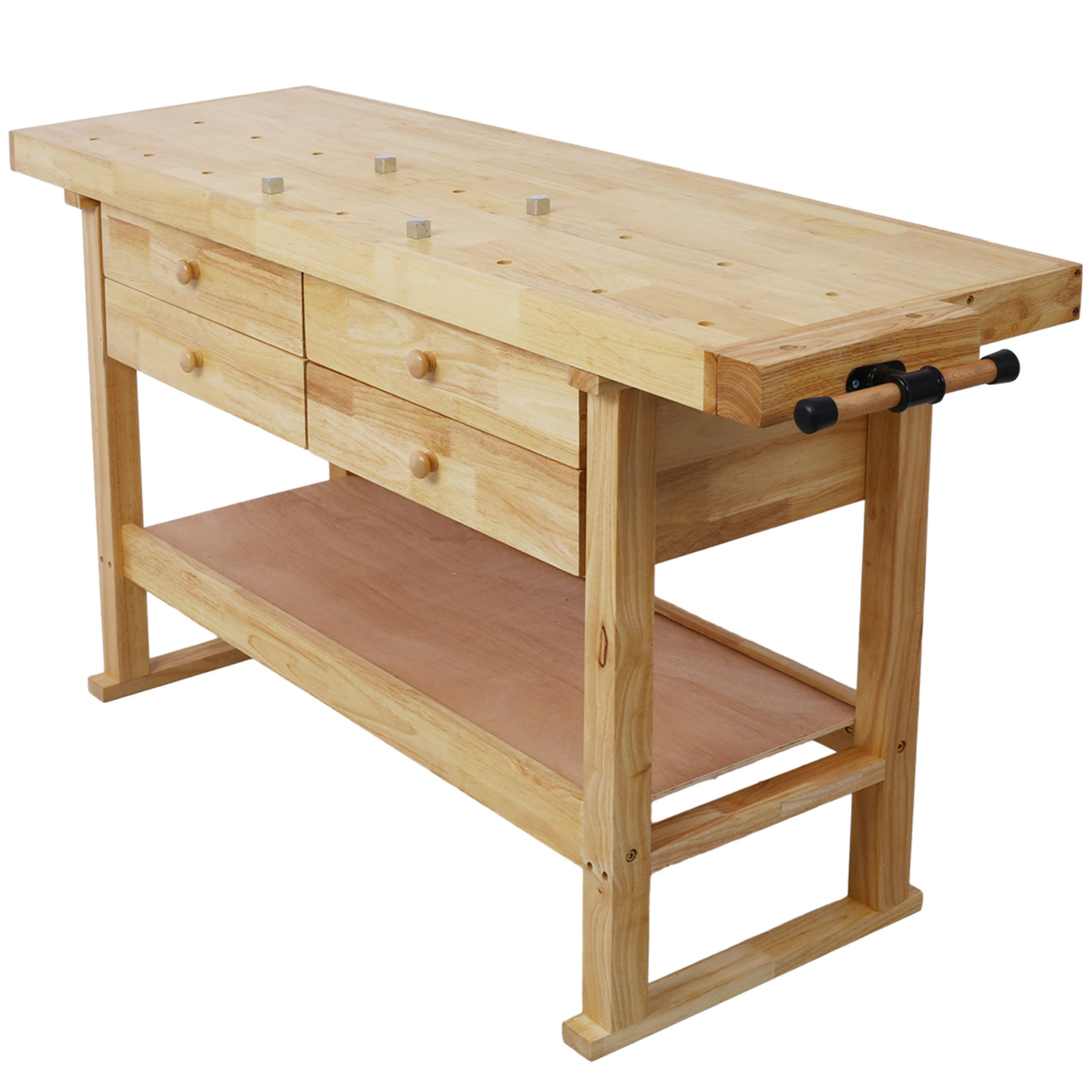 Red Barrel Studio® Wooden Workbench for Garage Workshop and Home | Wayfair
