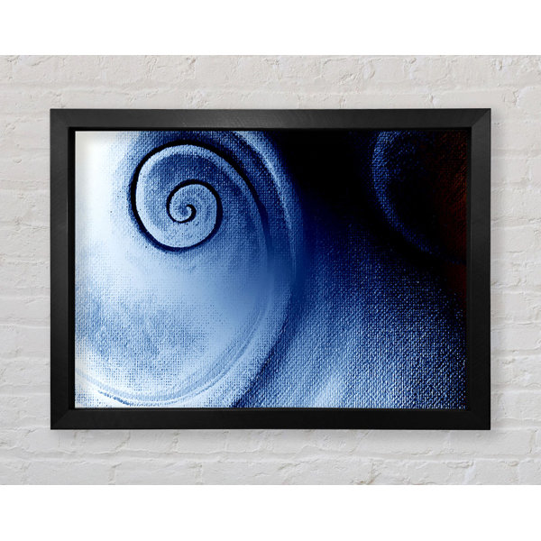 Metro Lane Steel Blue Swirl - Single Picture Frame Art Prints | Wayfair ...