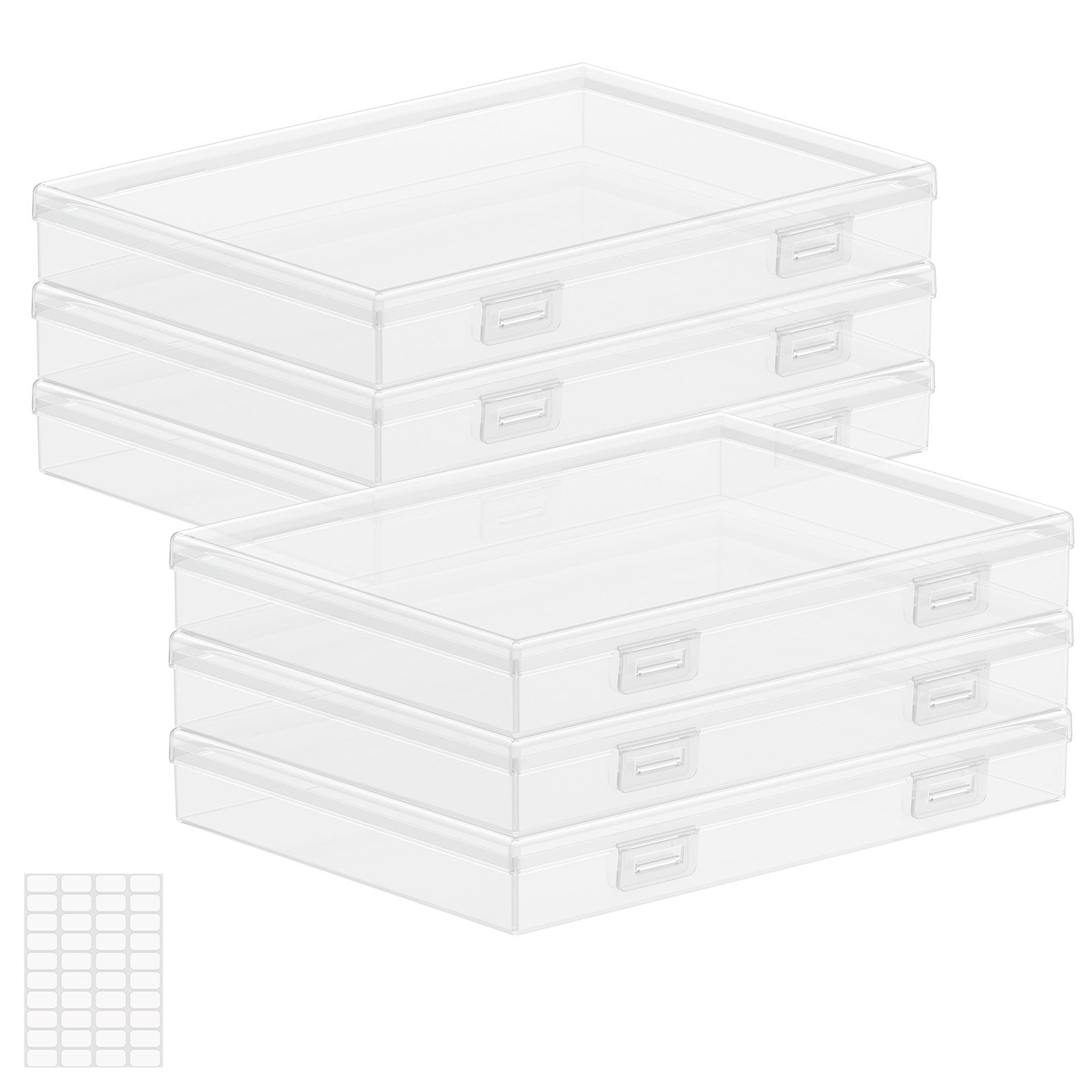 Lifewit 6 Pcs Photo Storage Box 5X7 Photo Case, Clear Photo Boxes ...