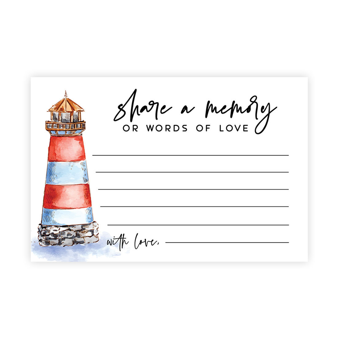 Koyal Wholesale Share A Memory Cards, Nautical Lighthouse 4" X 6" Cards ...