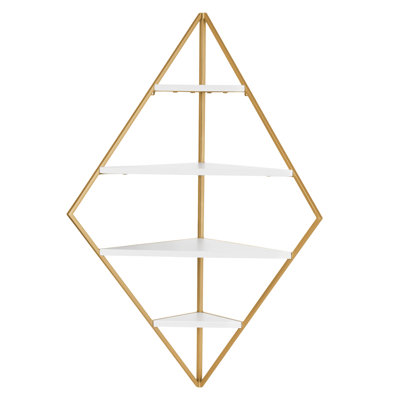 geometric corner shelf