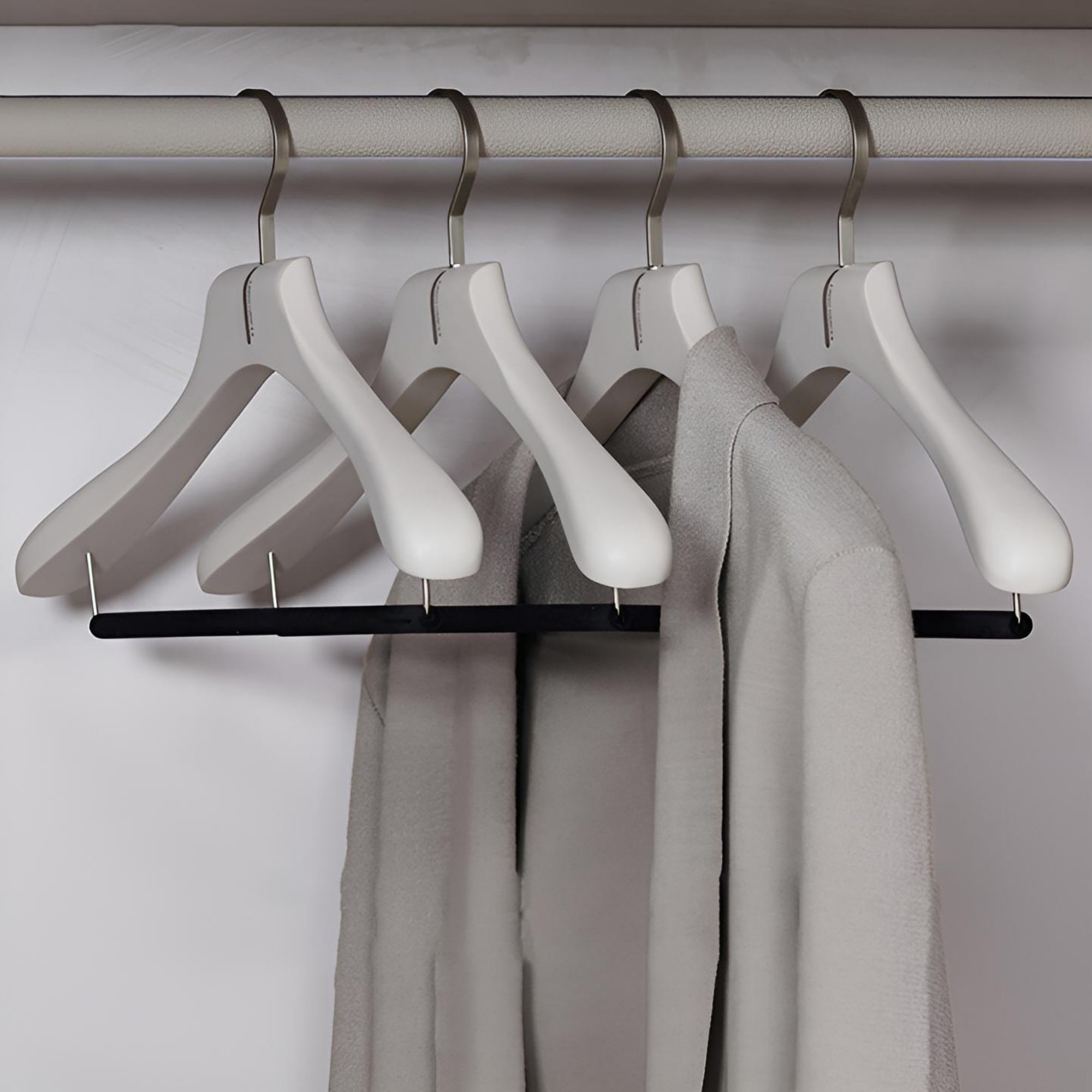 Hokku Designs Elegant Wooden Hangers - No Crease Clothing Management ...