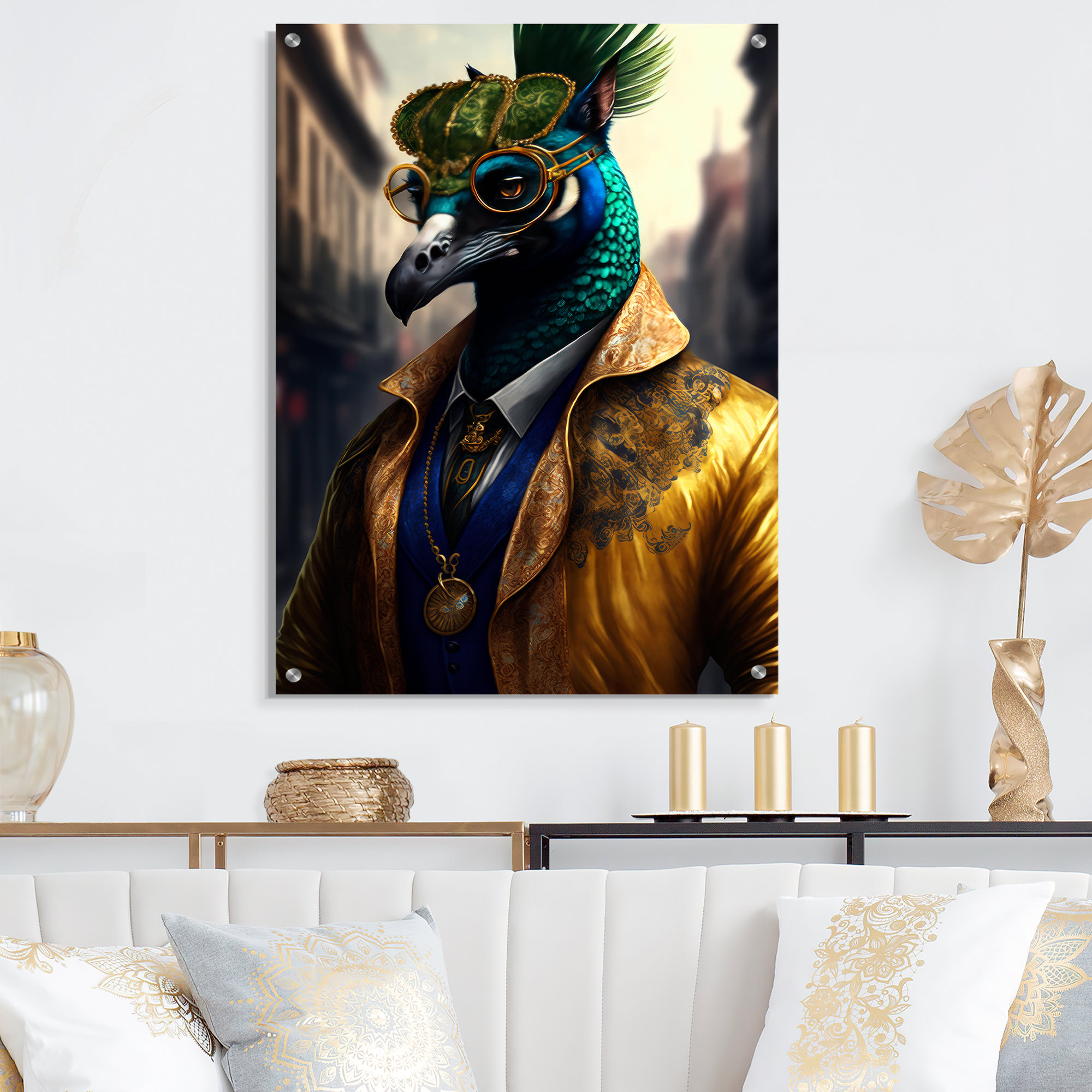 Trinx Peacock Gangster In NYC III - Peacock Gangster Mafia Acrylic Wall ...