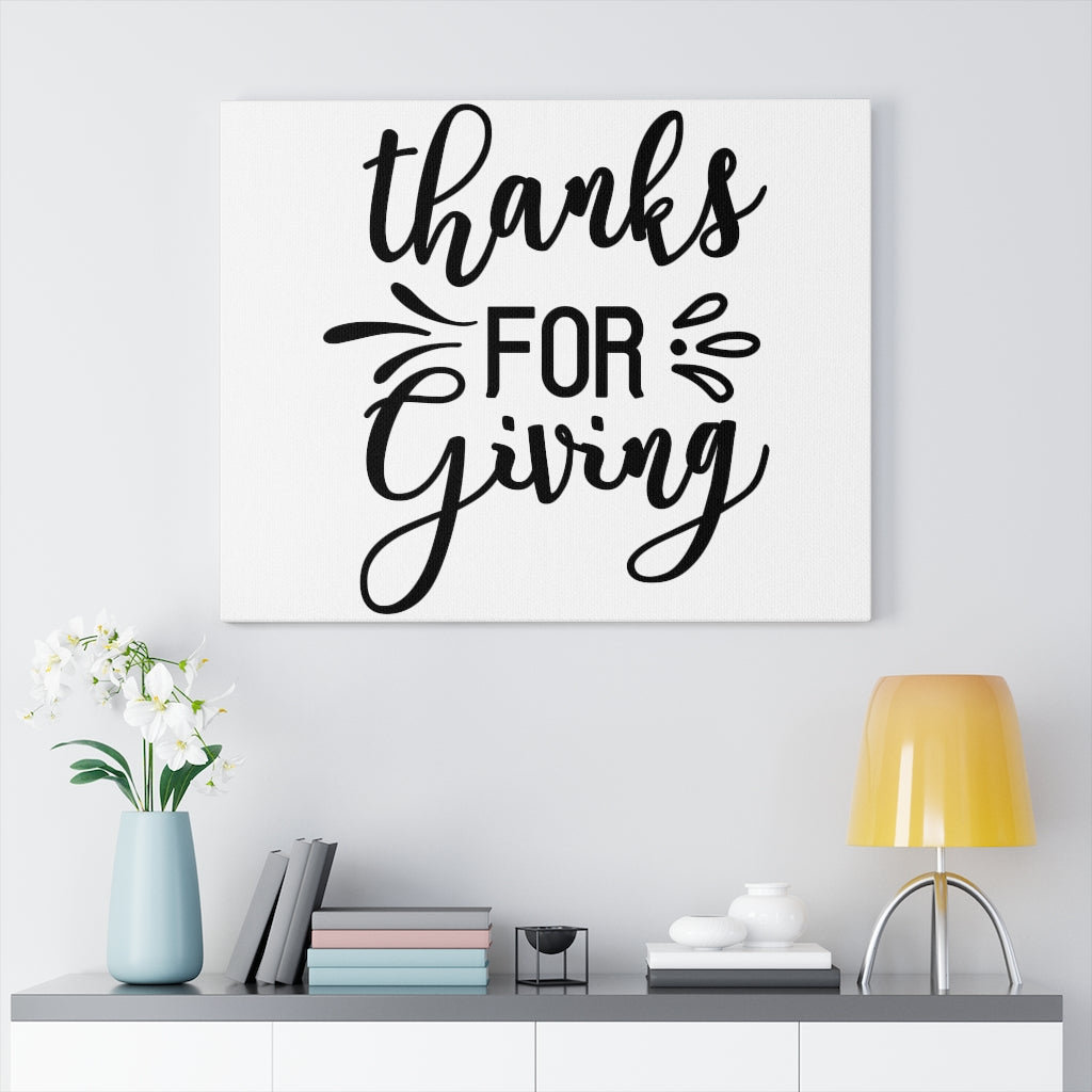Trinx Inspirational Quote Canvas Thanks For Giving Wall Art ...