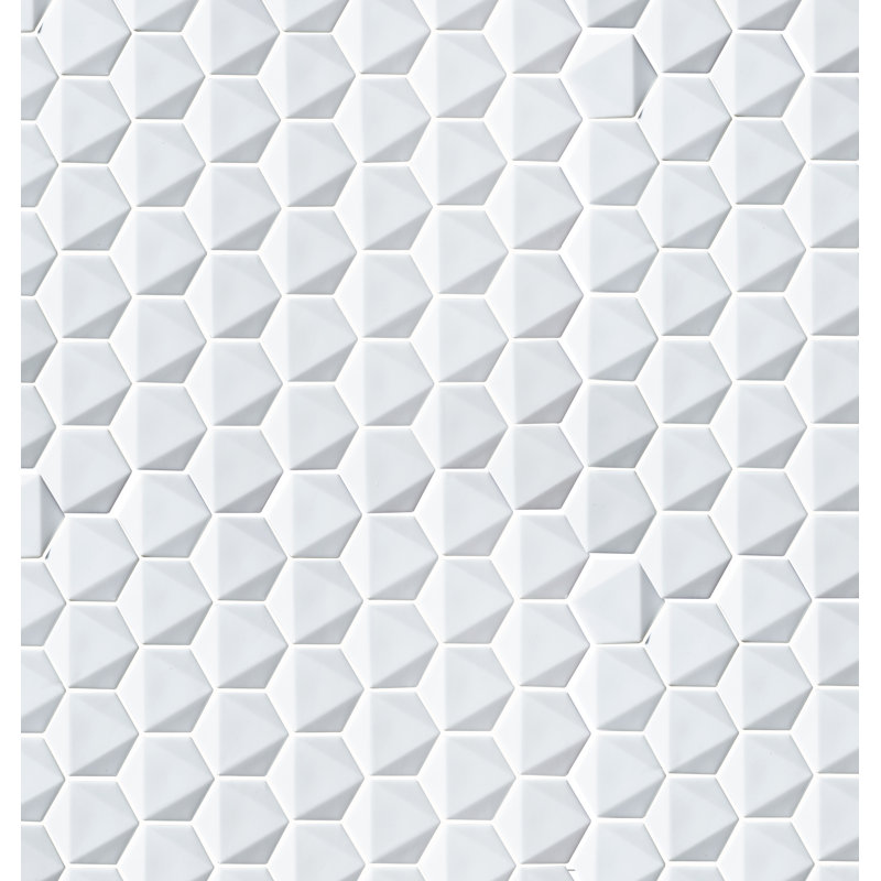 Thomas Avenue Ceramics Cypress 2" x 2" Ceramic Honeycomb Mosaic Tile ...