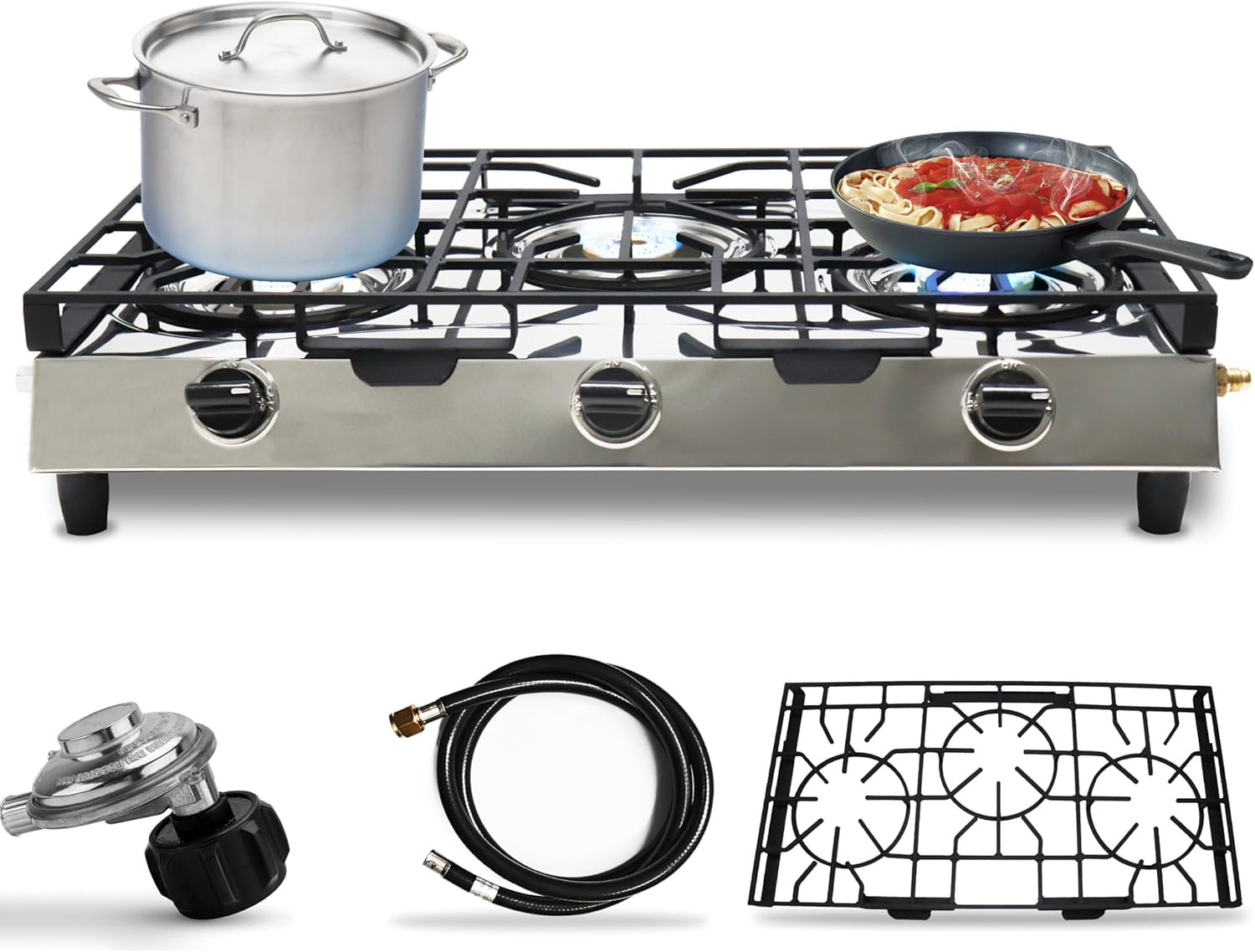 Simond Store 3 Burner Propane Stove - Stainless Steel Propane Portable ...