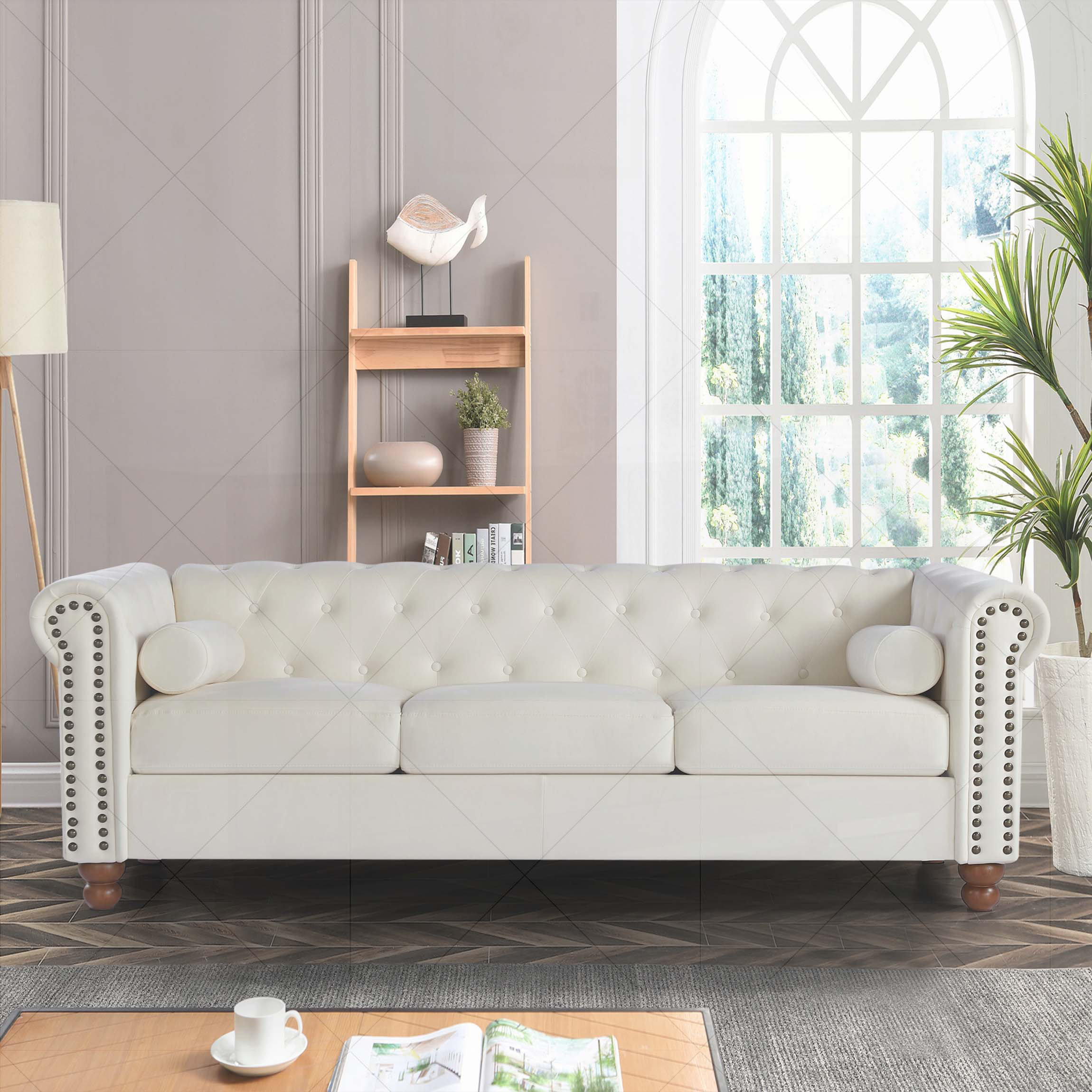 House of Hampton® Classic Traditional Living Room Upholstered Sofa with ...