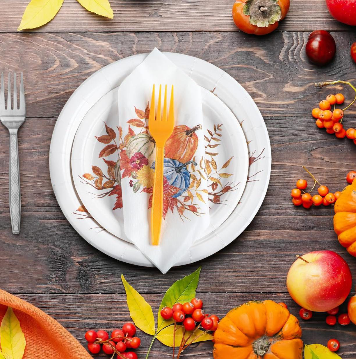 COEN 96 Pcs Fall Party Decorations Set – Thanksgiving Supplies for ...