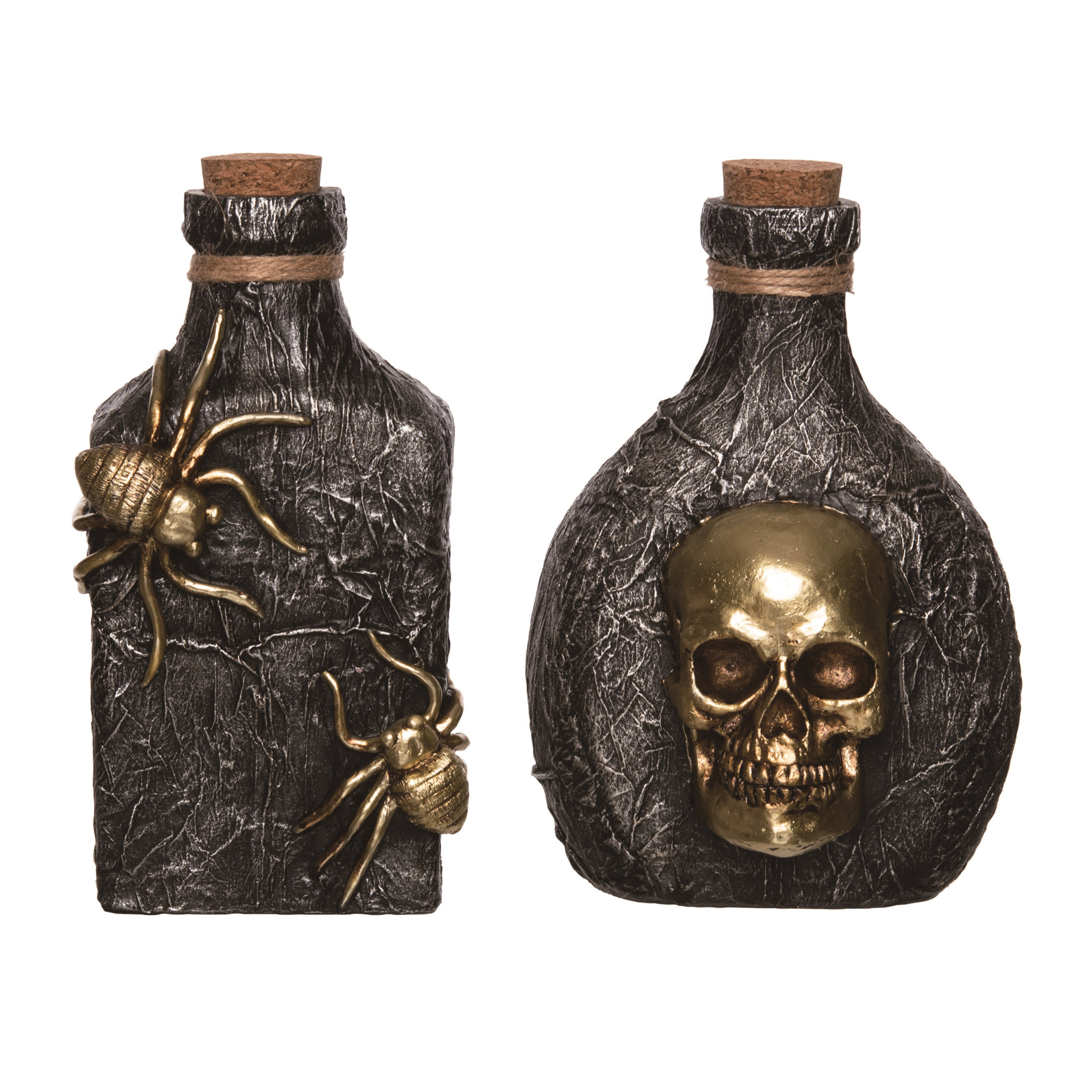 Dakota Fields Resin Spooky Poison Jar Figurine Set of 2 Halloween Home ...