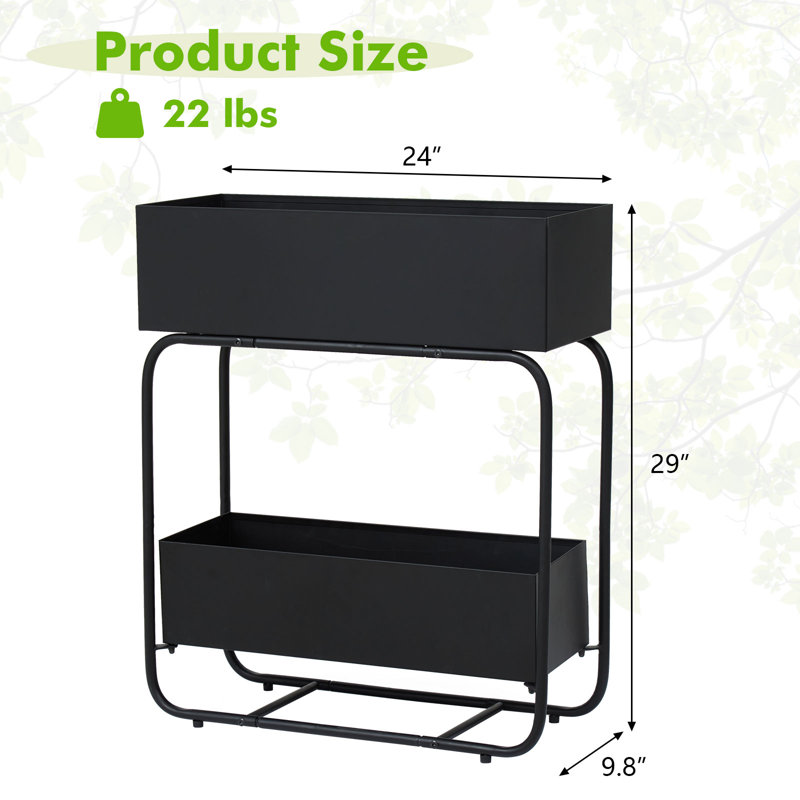 Ebern Designs Kahmiah Metal Raised Garden Bed | Wayfair