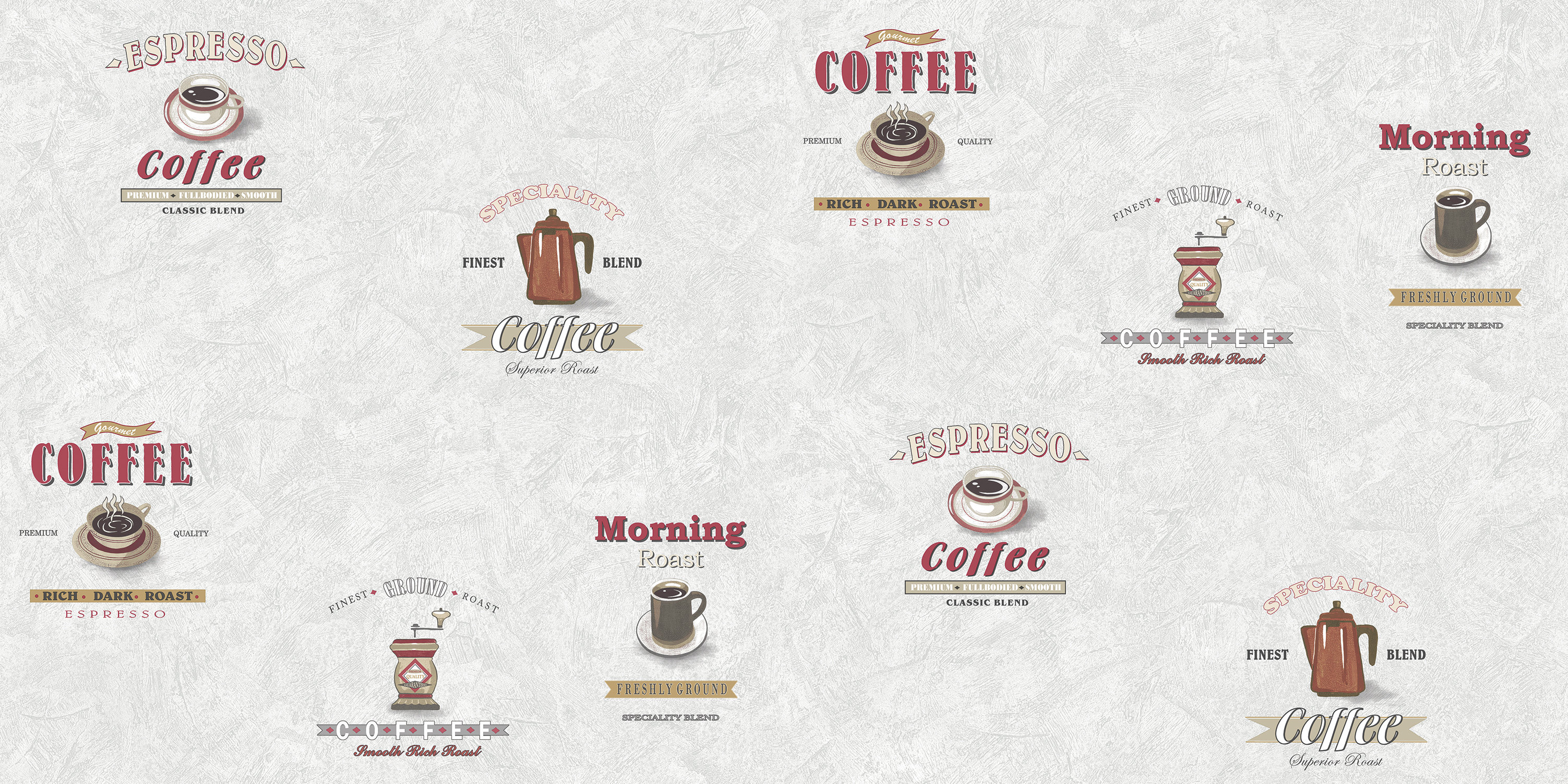 Galerie Wallcoverings Kitchen Recipes Coffee Motif 32.8' L x 21" W ...