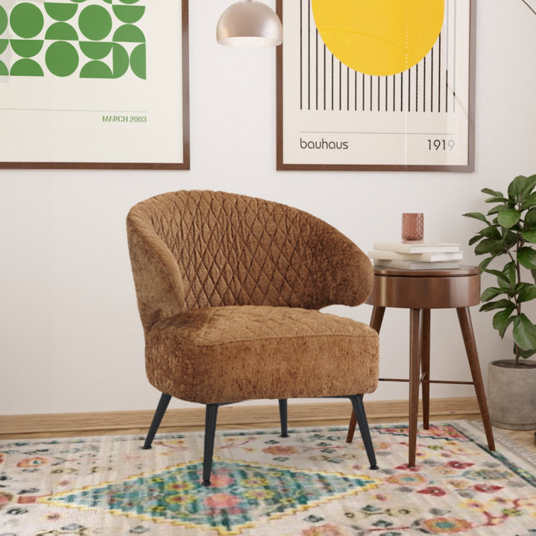 Fairmont Park Textured Chenille Accent Chair with Quilted Back ...