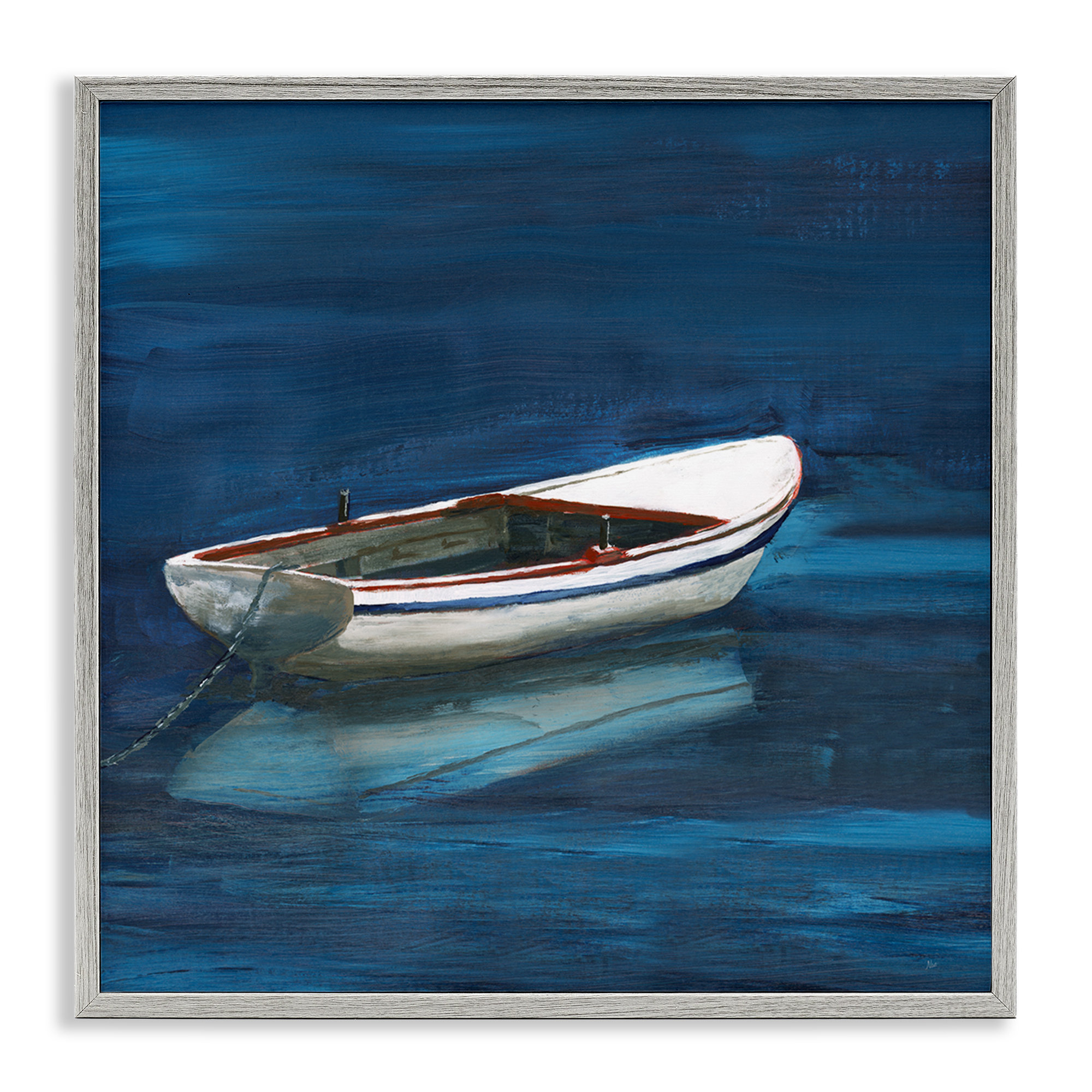 Stupell Industries Calm Floating Boat Framed Giclee Art by Nan | Wayfair