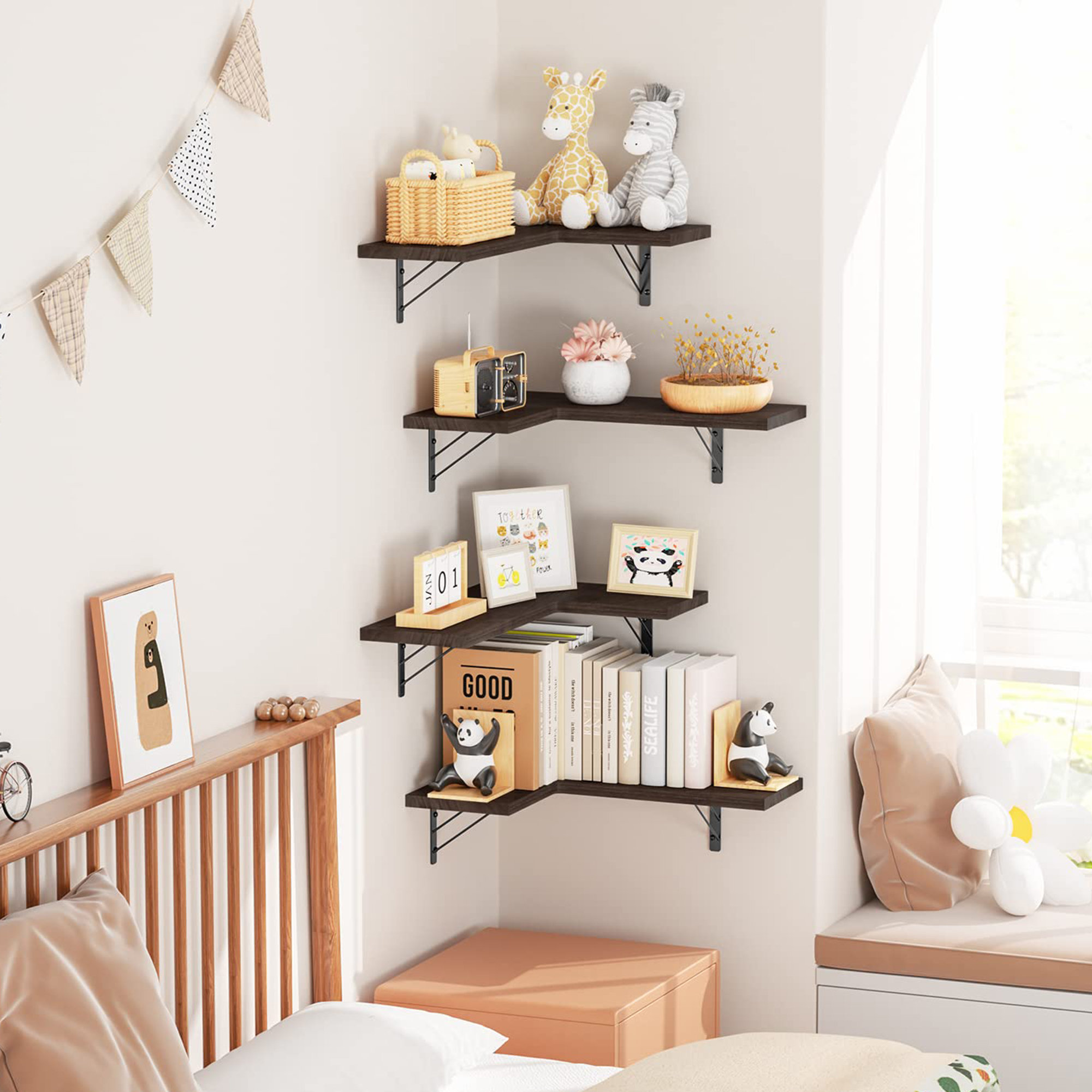 Mercer41 Corner Shelf Wall Mounted | Wayfair