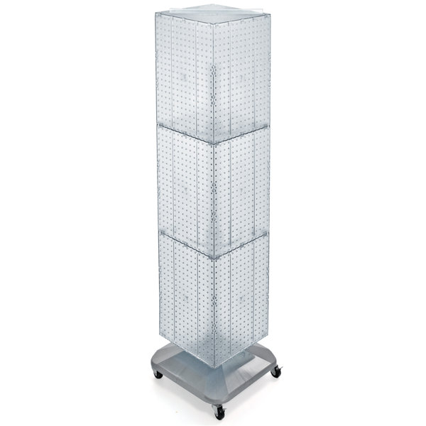 Azar Displays Four-Sided Pegboard Tower Floor Display on Revolving ...