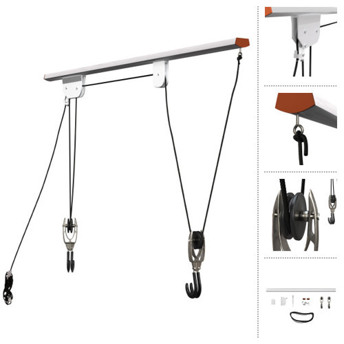 Arlmont & Co. Timmons RAD Cycle Rail Mount Hoist Pulley System - Bike ...