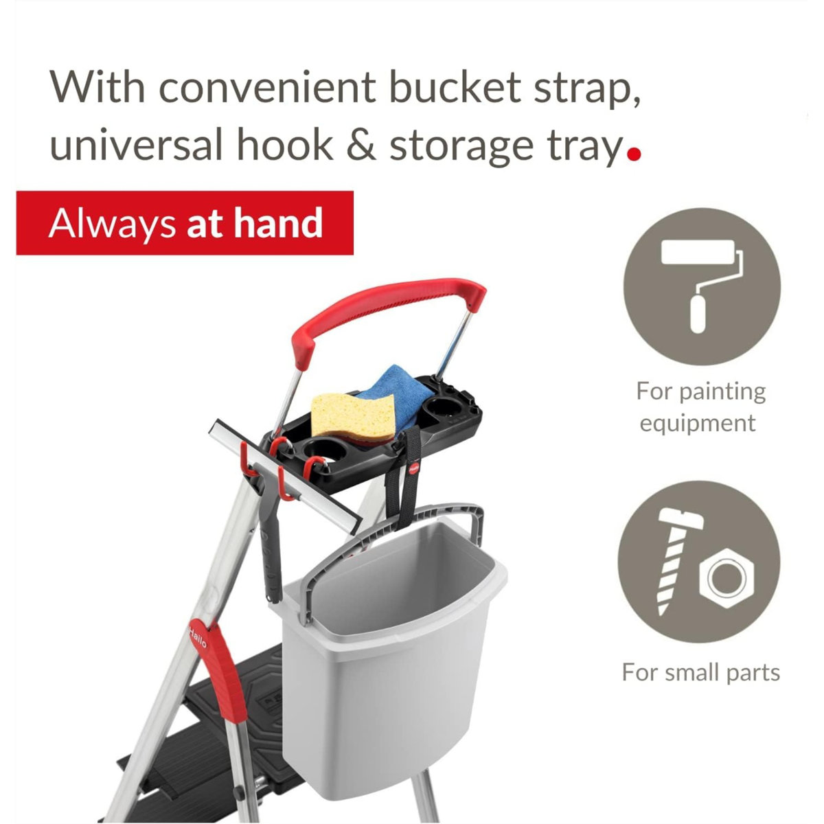 Hailo USA Inc. Hailo L100 6 Step Aluminum Lightweight Folding Step ...