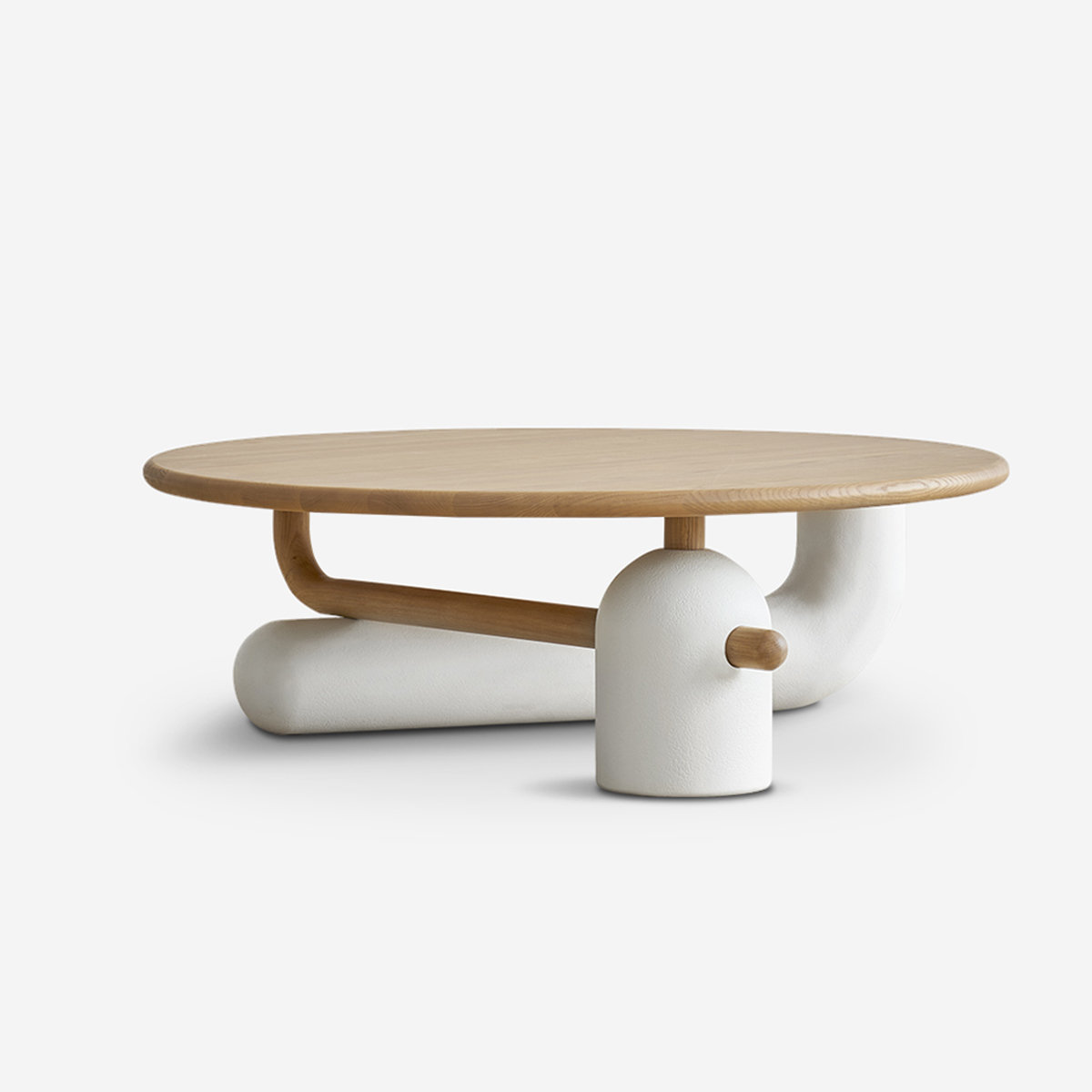 Refineroost Cream Style Solid Wood Unique Round Coffee Table | Wayfair