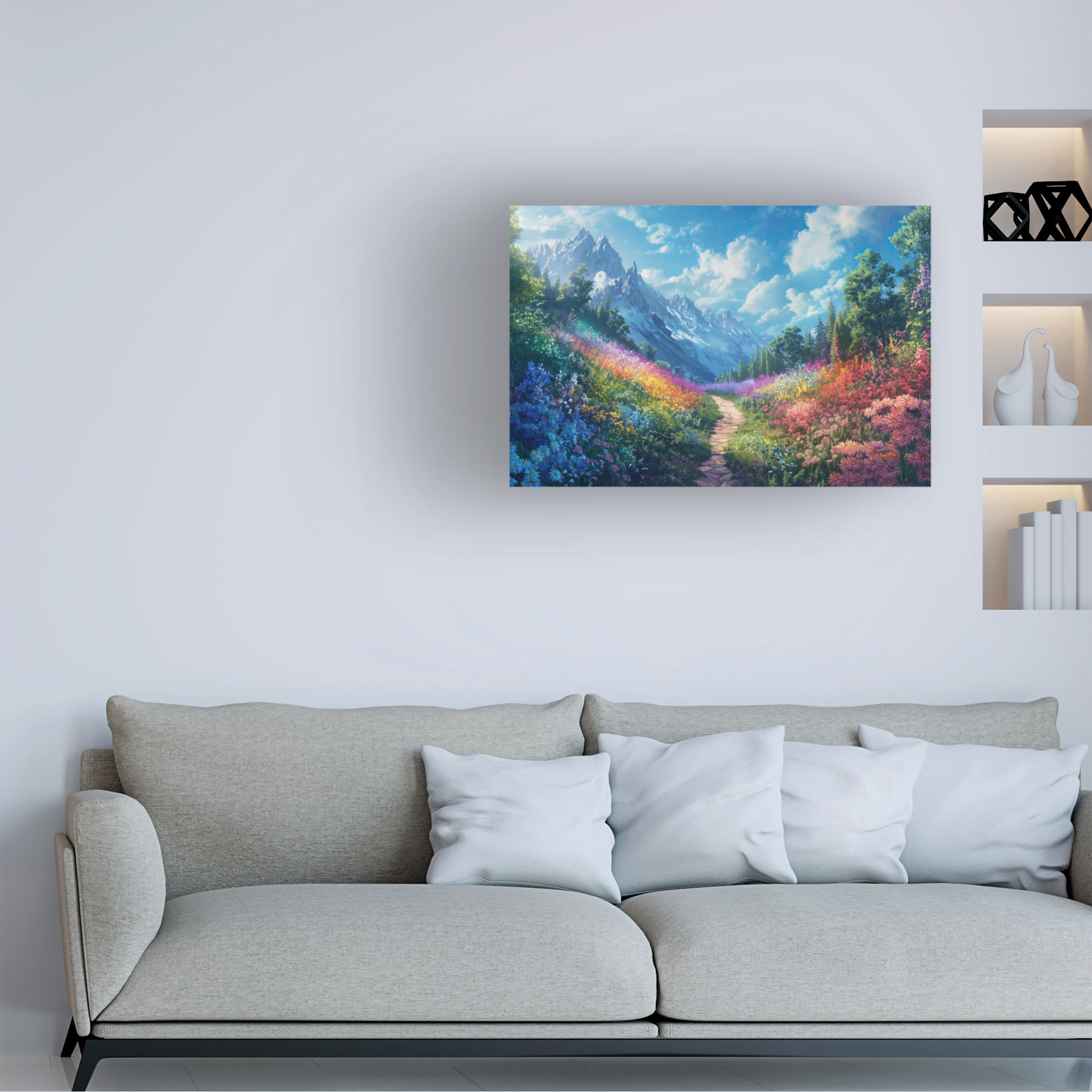 Dakota Fields Wrapped Canvas Wall Art - Imagine It Images 'Rainbow ...