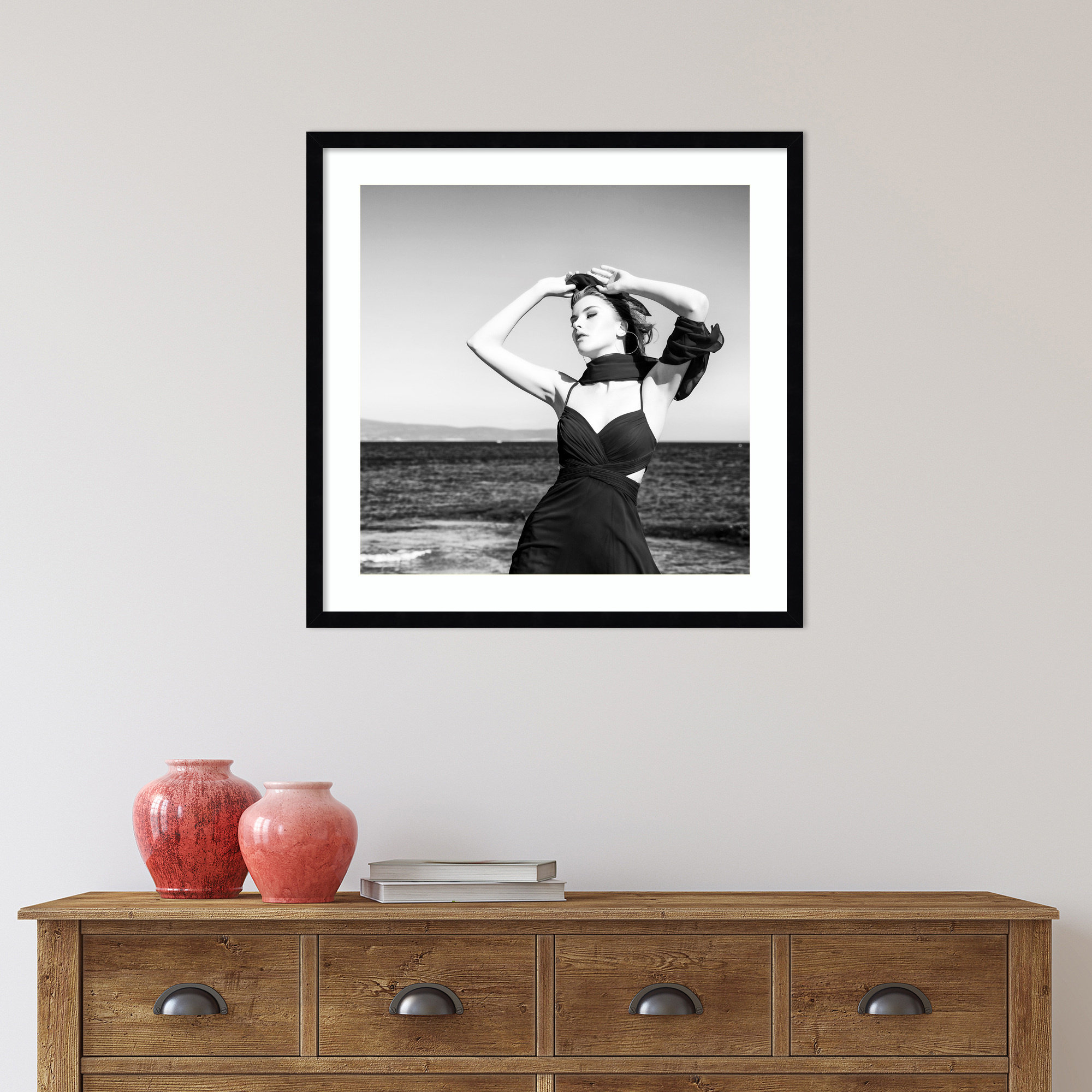 Everly Quinn Model by Metin Otu Wood Framed Wall Art Print | Wayfair