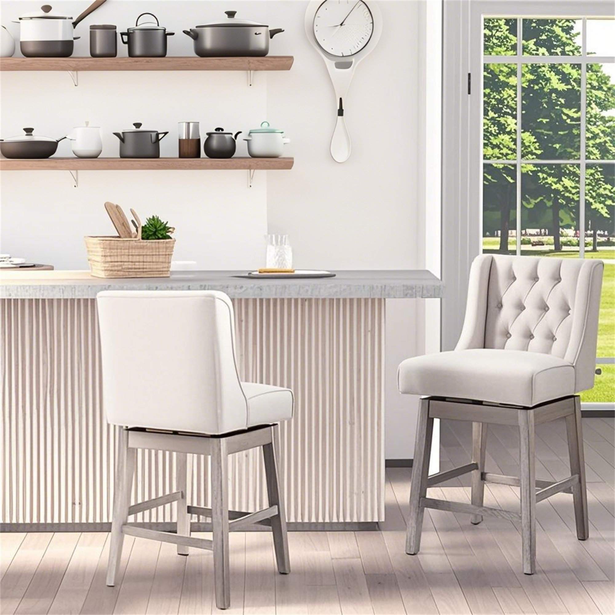 Winston Porter Counter Height Bar Stools Set Of 2 | Wayfair