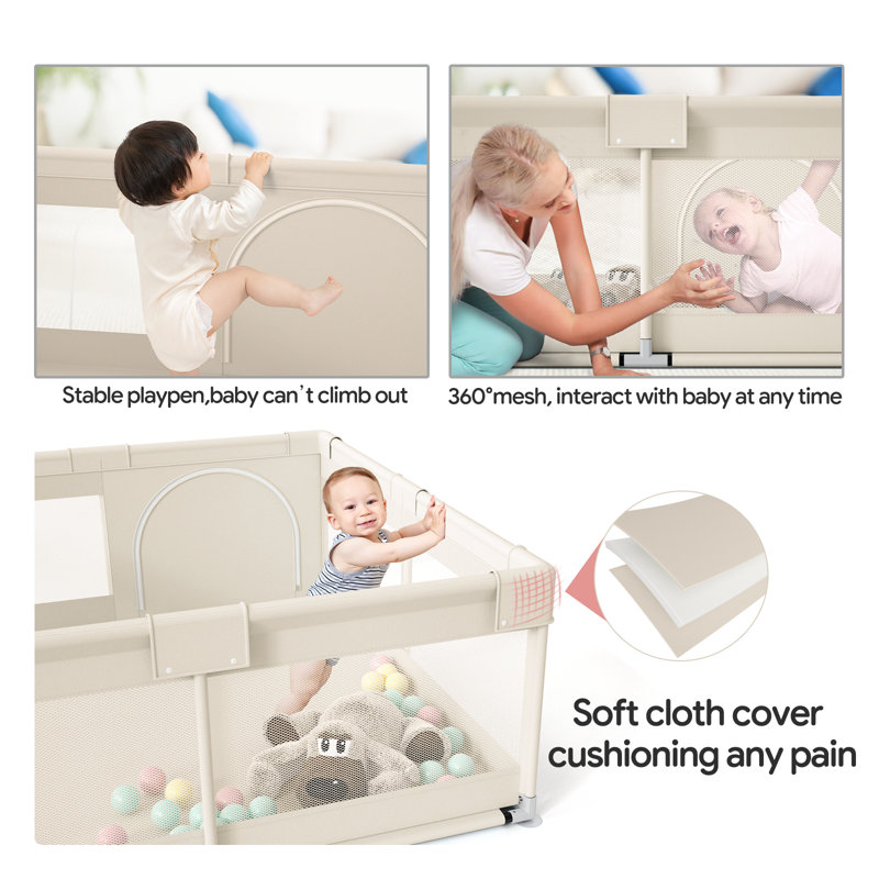 Uanlauo Baby Playpen, Playpen for Babies & Toddlers, 47 x 47" Small ...