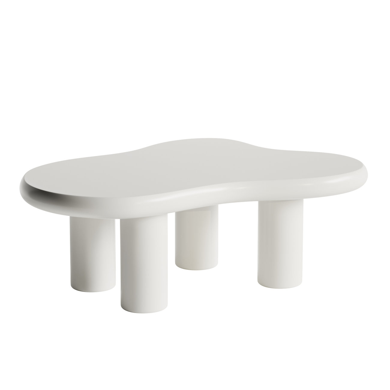 Ivy Bronx 46.06" Cloud Coffee Table, Cute Coffee Table With 4 Solid ...