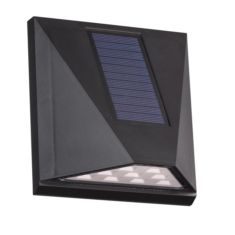 17 Stories Matte Black 12.7cm H Solar Powered Integrated LED Outdoor ...