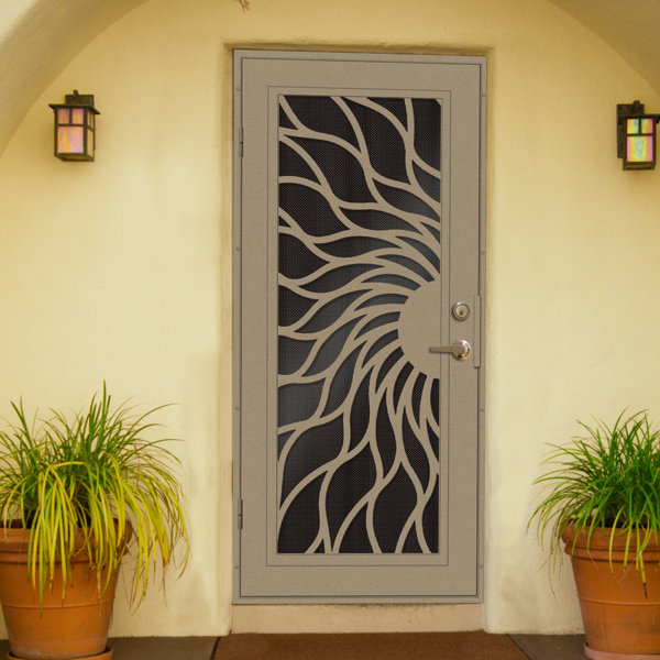 Titan Security Doors 36 in. x 80 in. Sunfire Desert Sand Left-Hand ...