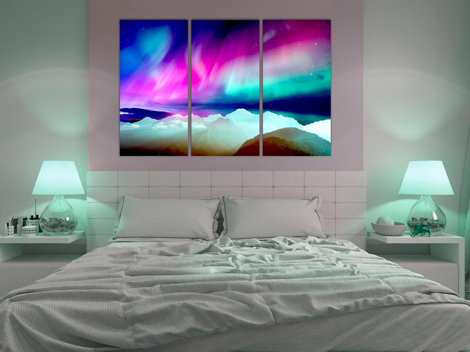 Orren Ellis Belsize Wonderful Aurora On Canvas 3 Pieces Print | Wayfair